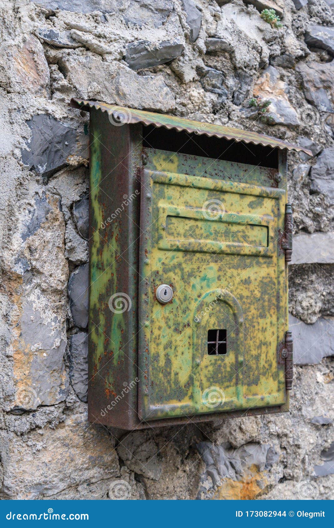 Old post box stock photo. Image of outdated, wall, mail - 173082944