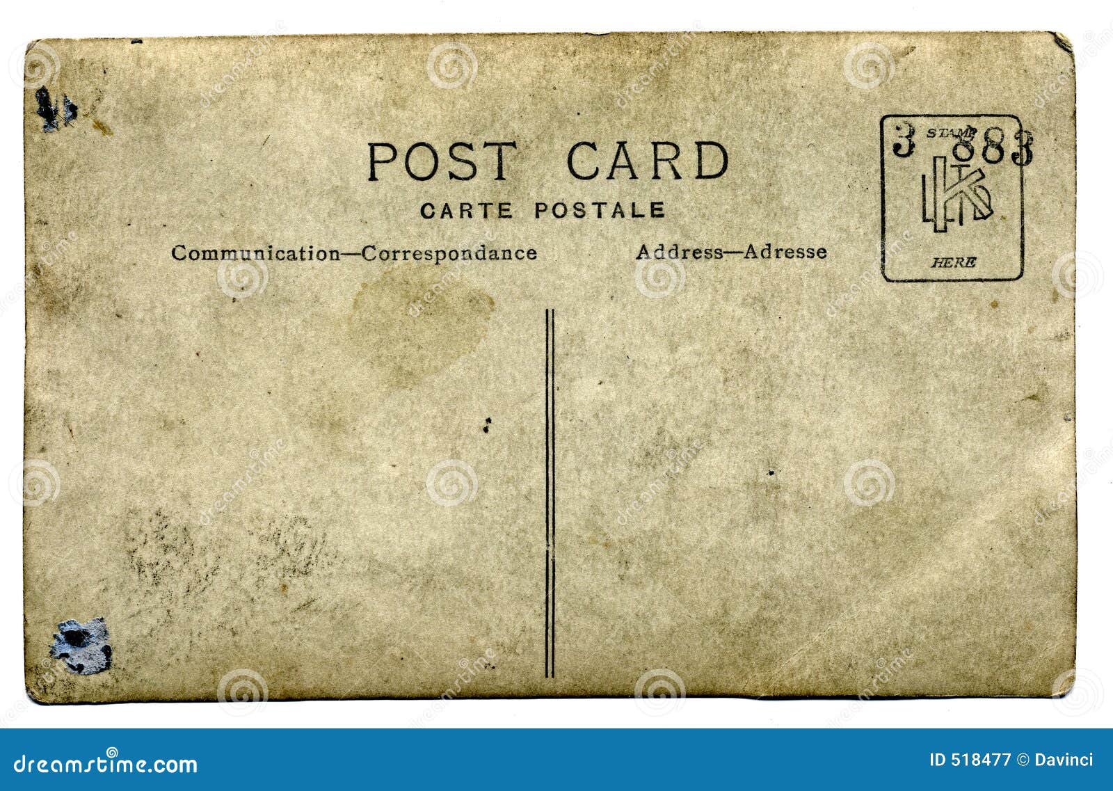 Old post card editorial photography. Image of write, blank - 518477