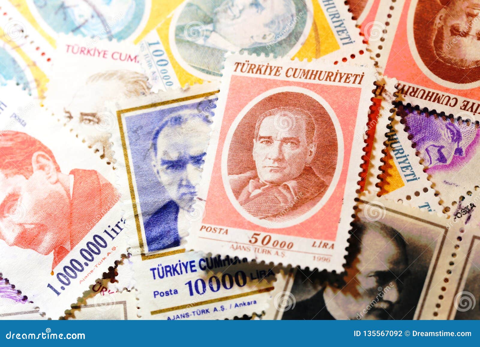 Old Post Stamp Collection Close-up Editorial Photography - Image of ...
