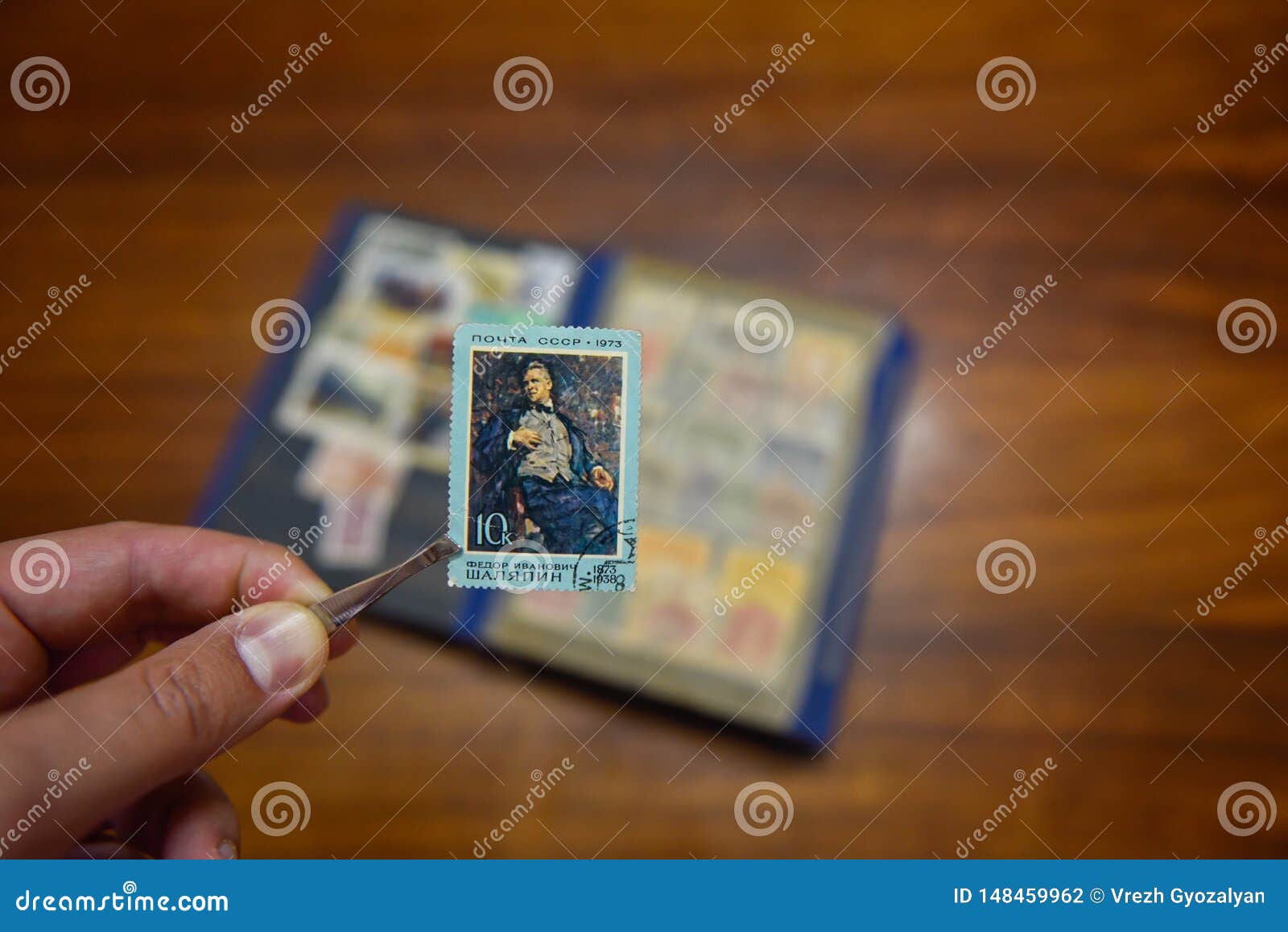 Old Postage Stamp on the Table Editorial Photography - Image of antique ...