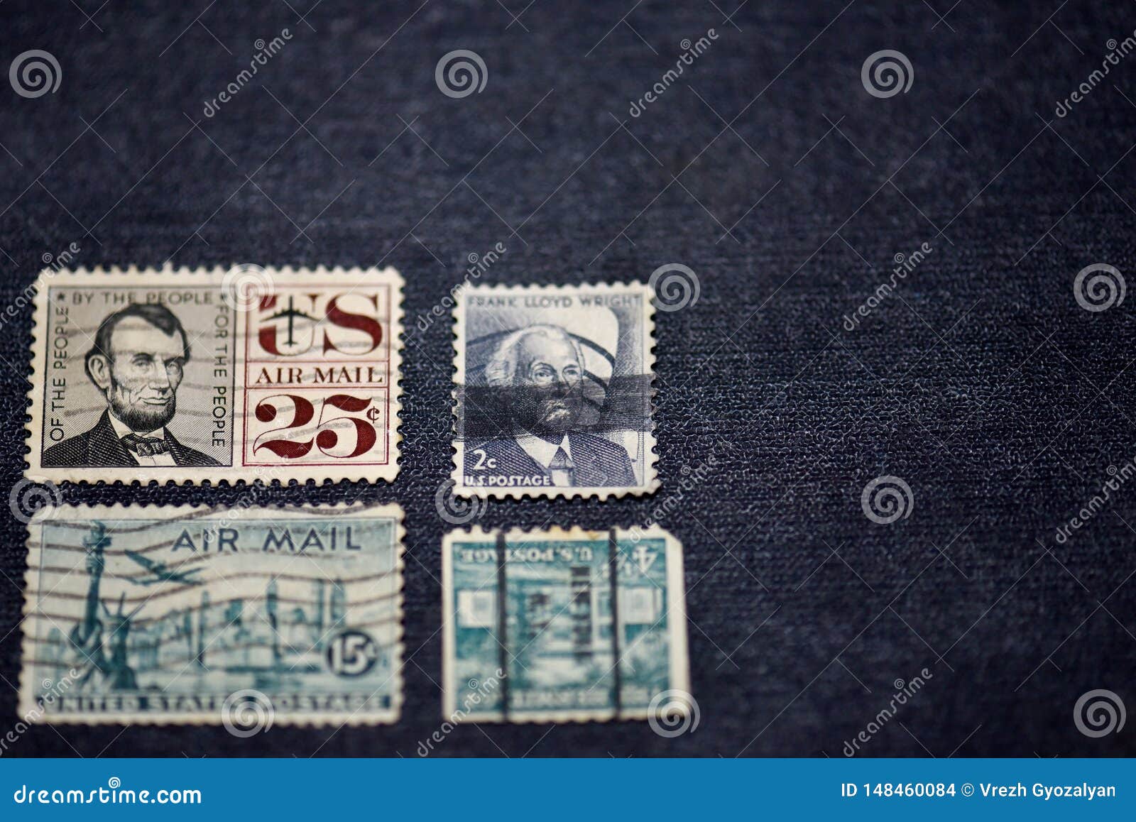 Old Postage Stamp on the Table Editorial Stock Image - Illustration of ...