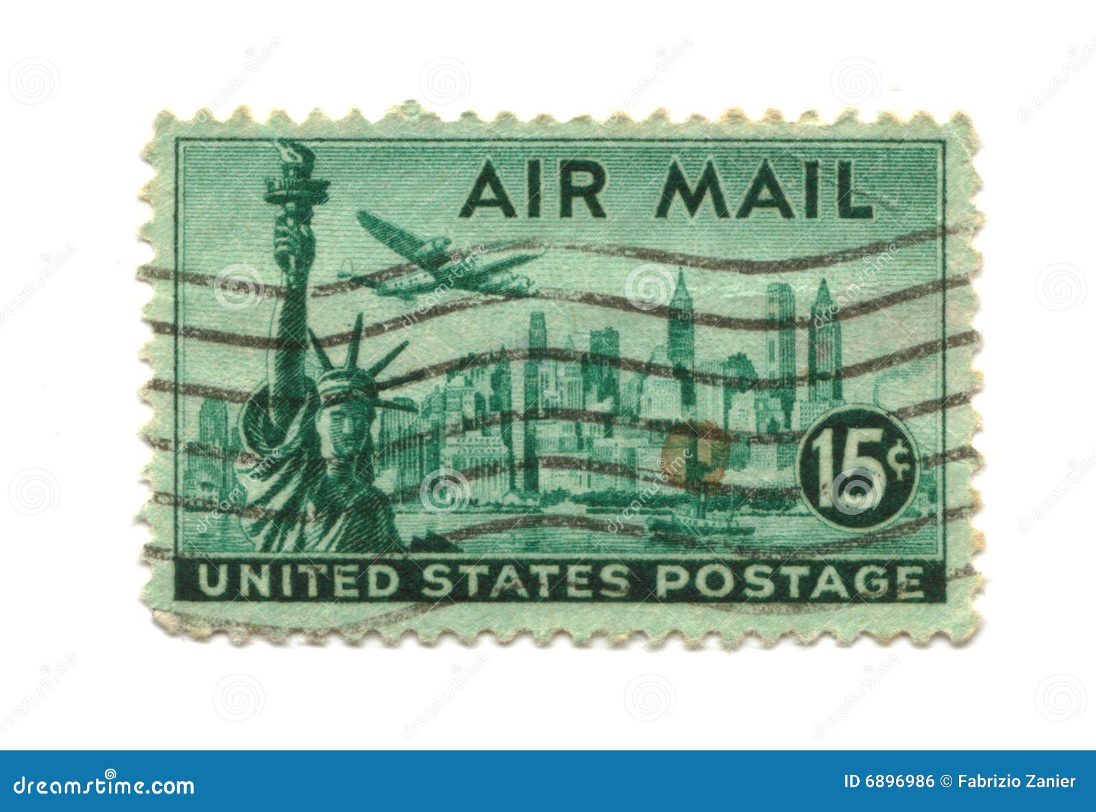 Old Postage Stamp from USA 15 Cents Editorial Photo - Image of ...