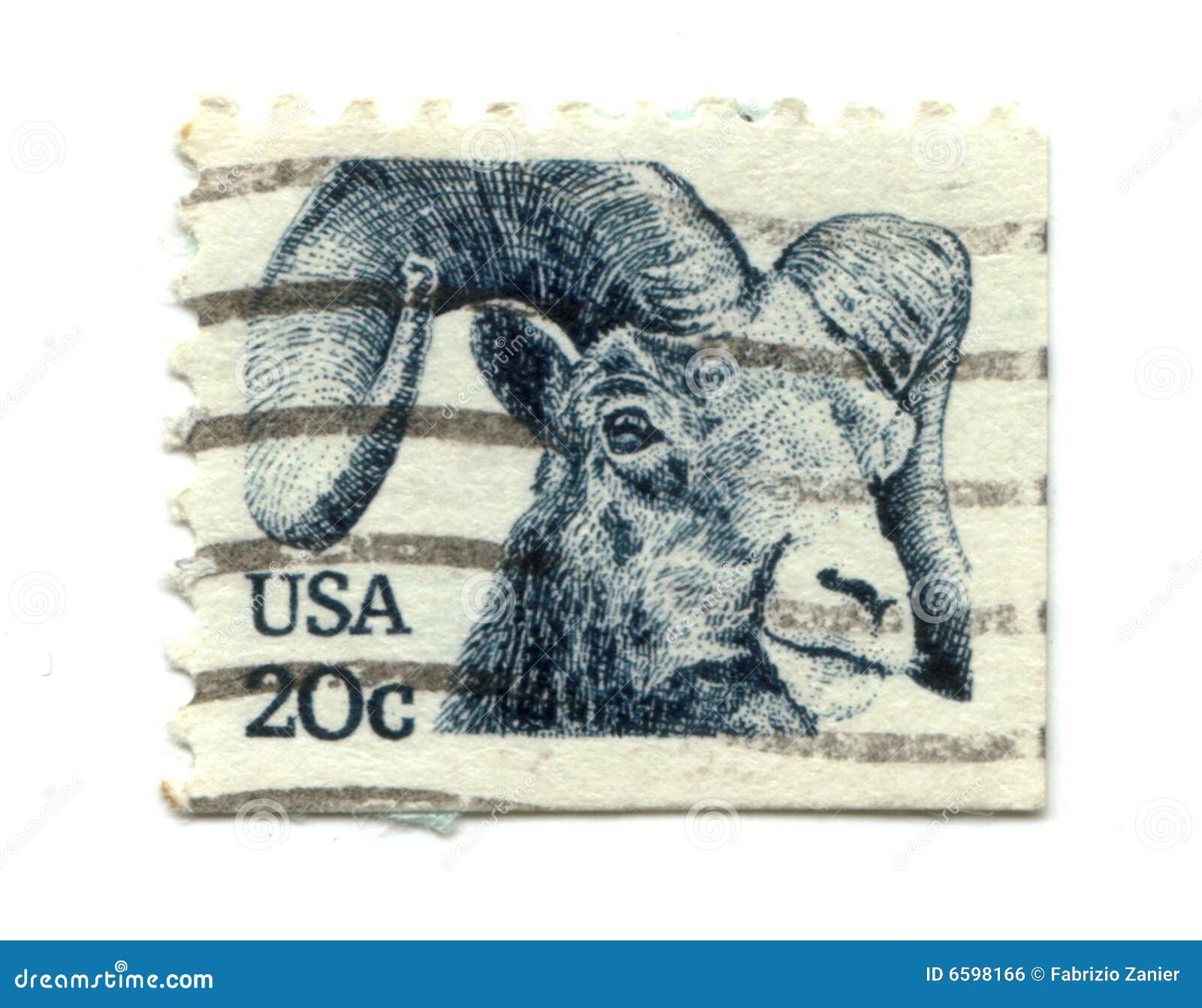 Old Postage Stamp from USA Goat Editorial Photo - Image of postmark ...