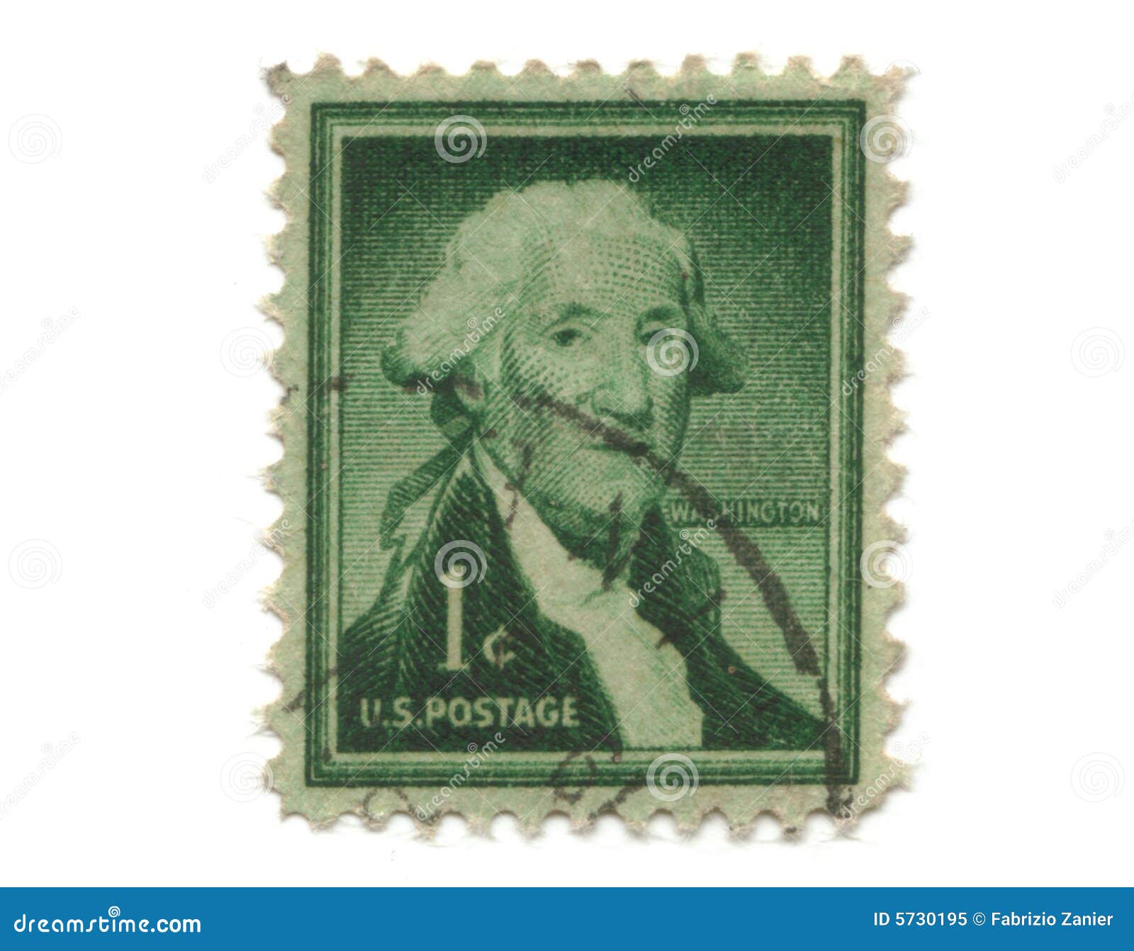 Old Postage Stamp from USA One Cent Editorial Image - Image of ...