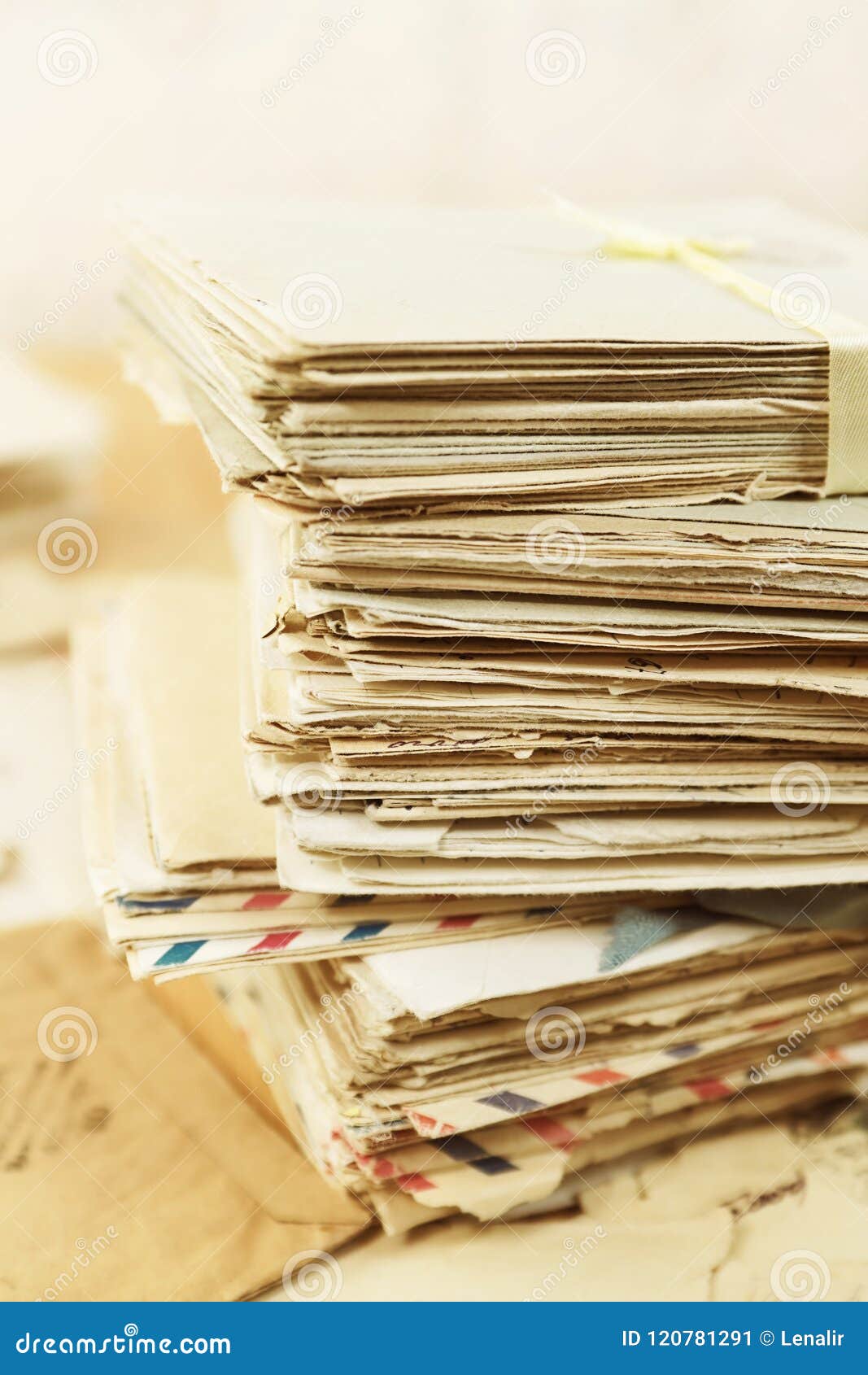 Old Postal Paper Letters Closeup Stock Image - Image of archival ...
