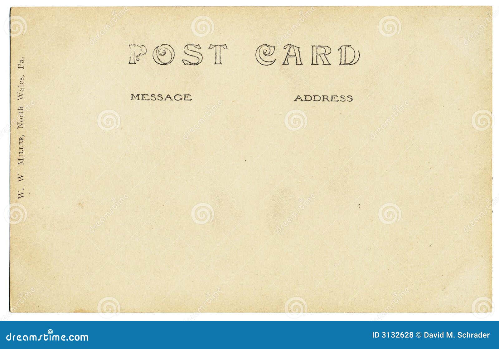 Old Postcard Back stock photo. Image of backgrounds, post - 3132628