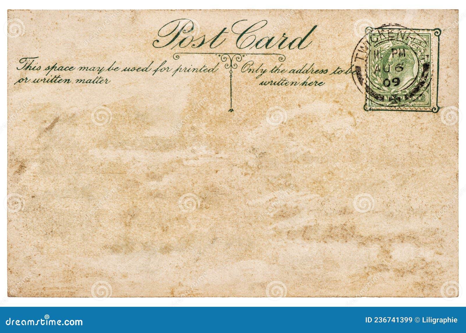 Old Postcard Mail Stamp Used Paper Texture Scrapbook Junk Journal ...