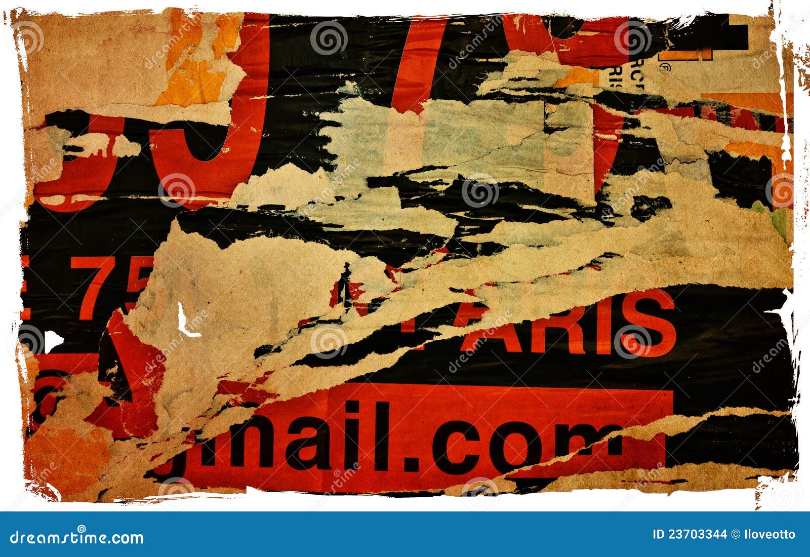 Old posters stock illustration. Illustration of decay - 23703344