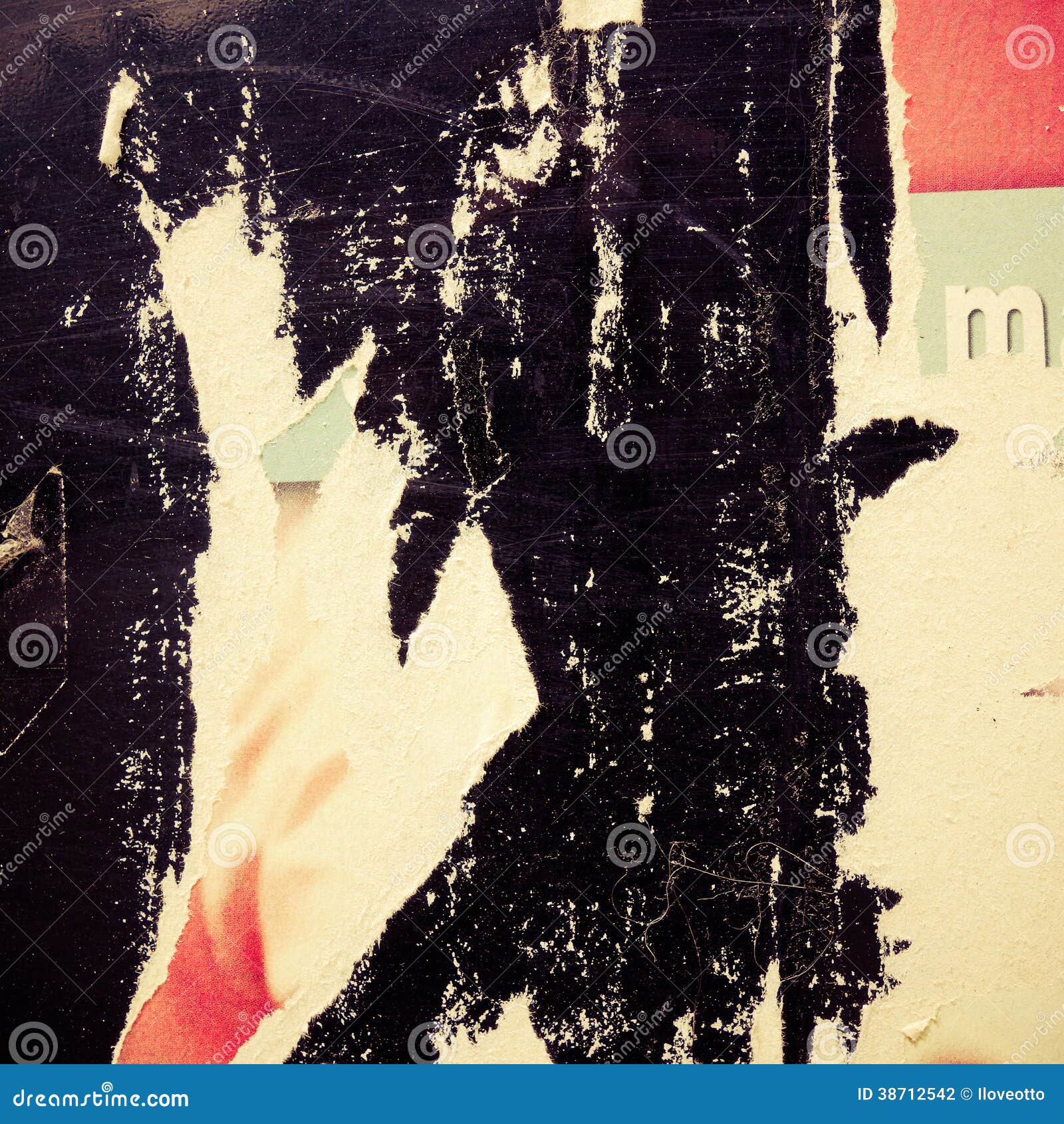Old Posters Grunge Textures Stock Photo - Image of billboard, poster ...