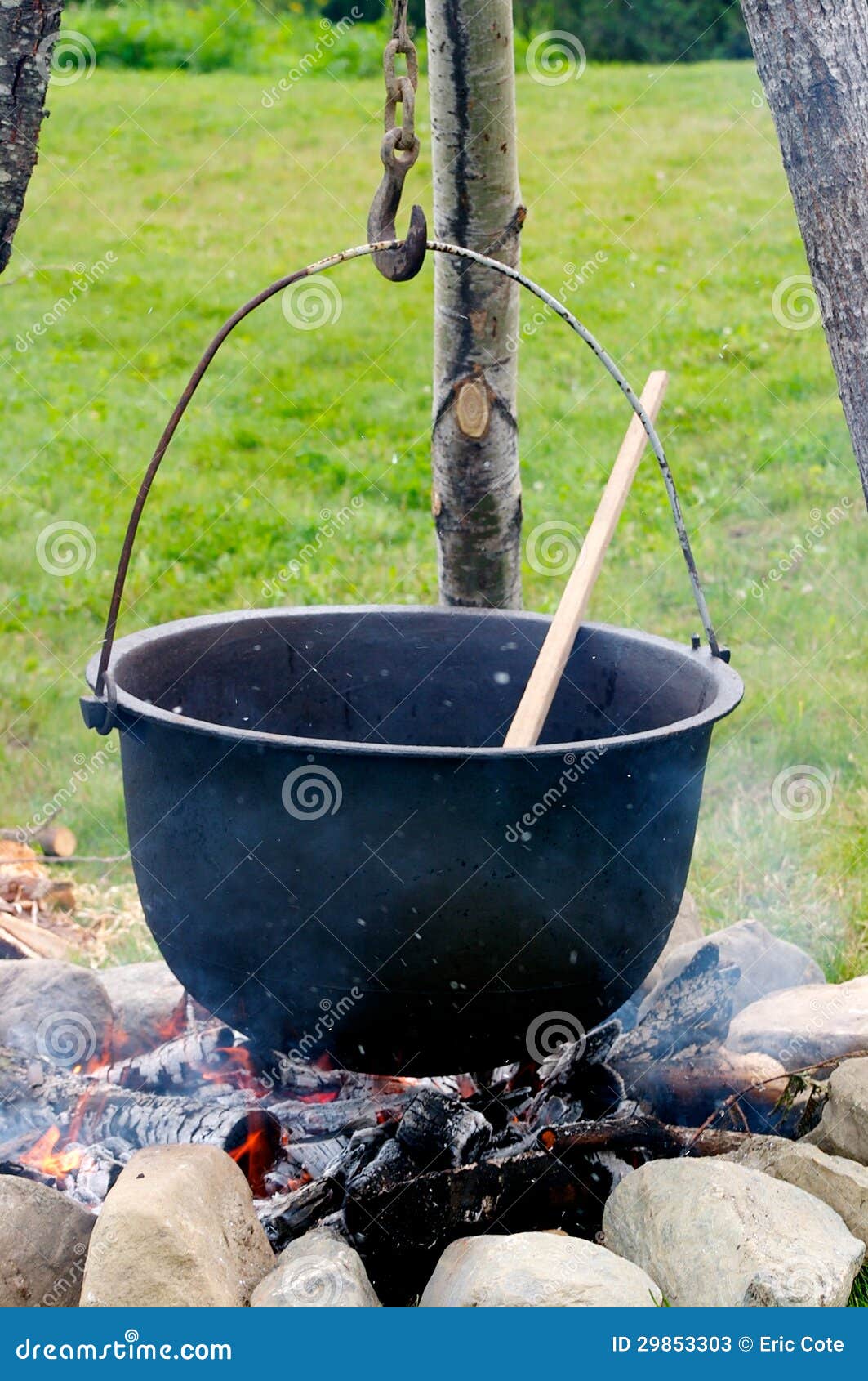 Old pot stock image. Image of campfire, druid, hooked - 29853303