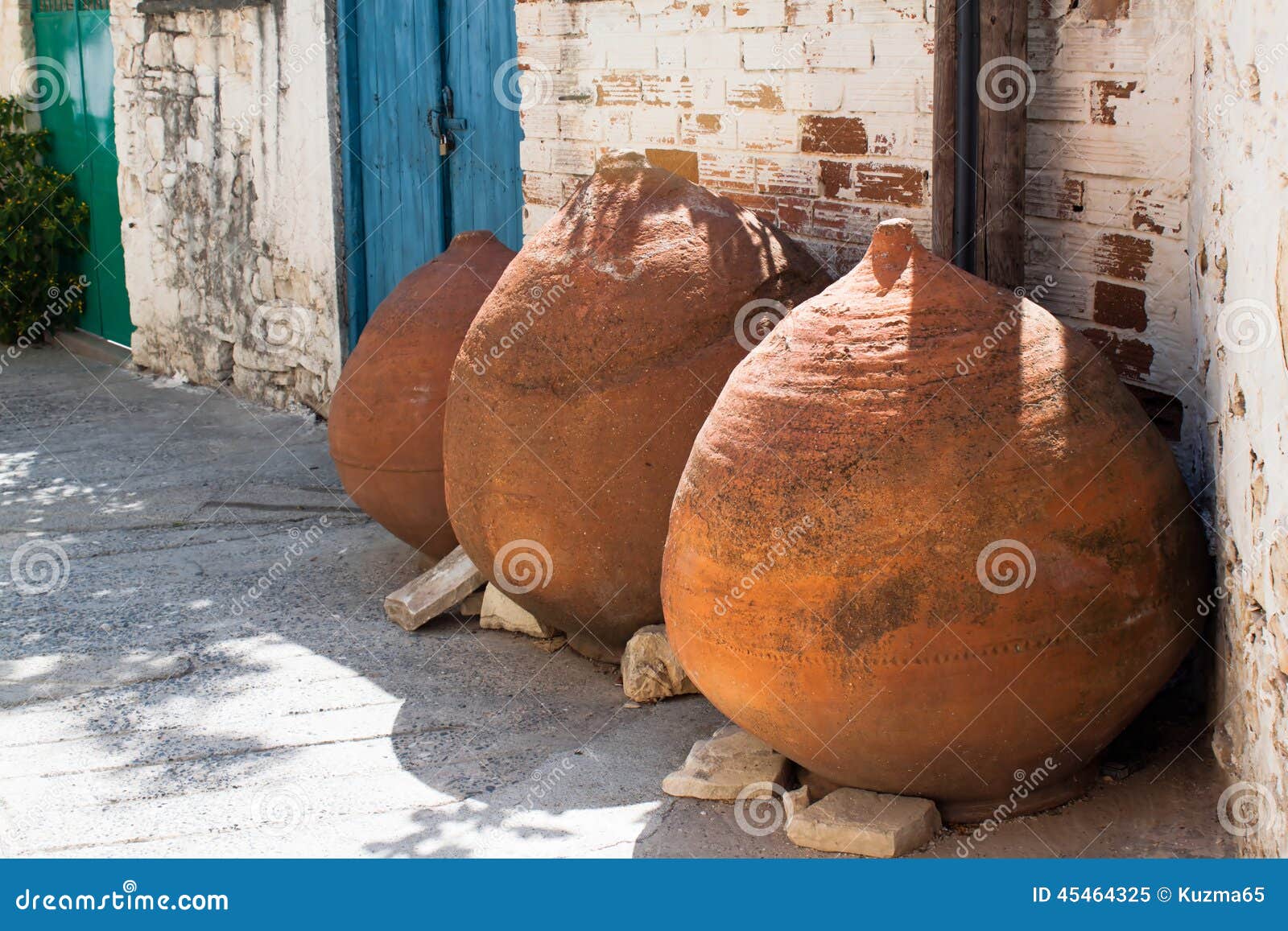 Old pots of cyprus. stock image. Image of ocean, handicraft - 45464325