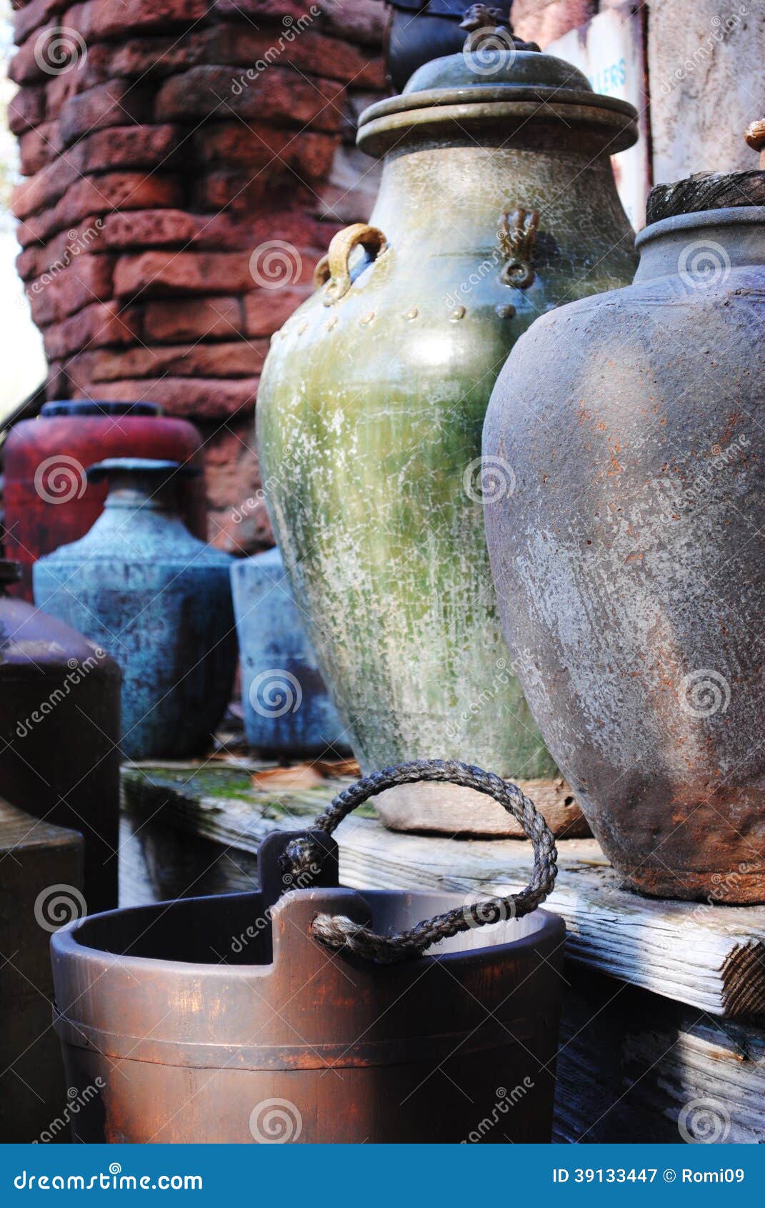 Old Pottery stock image. Image of jugs, shape, handmade - 39133447