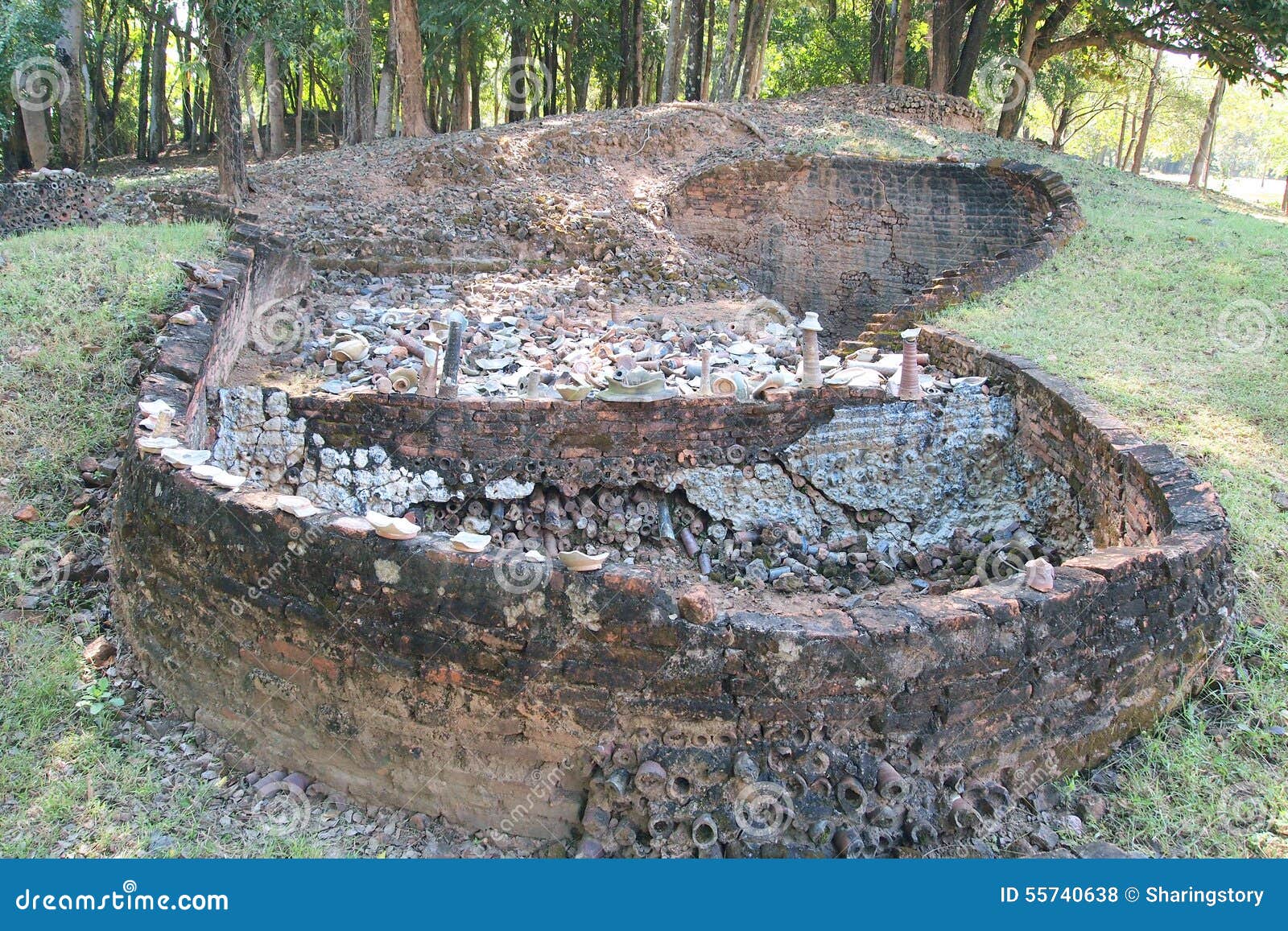 Old pottery kiln and pot stock photo. Image of brown - 55740638