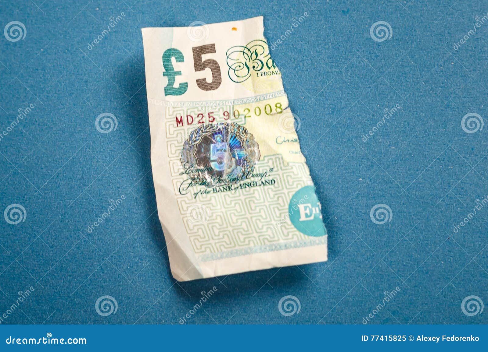 Old 5 Pounds Paper Note Torn Apart Editorial Image - Image of ...