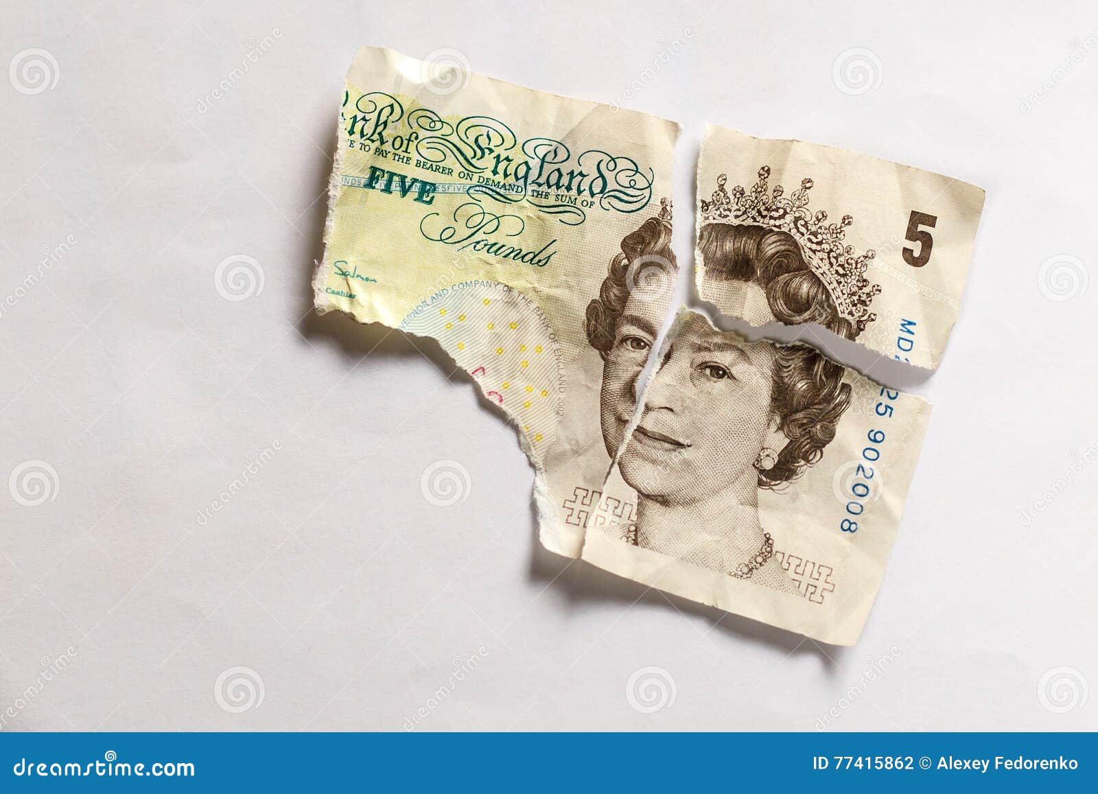 Old 5 Pounds Paper Note Torn Apart Editorial Photo | CartoonDealer.com ...