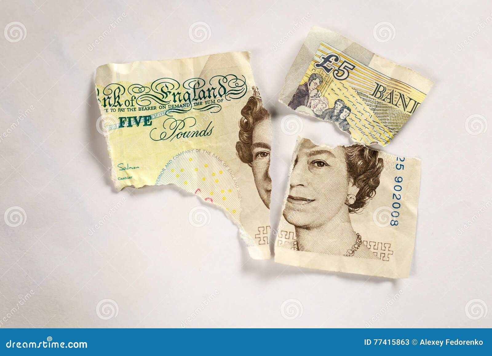Old 5 Pounds Paper Note Torn Apart Editorial Photo | CartoonDealer.com ...