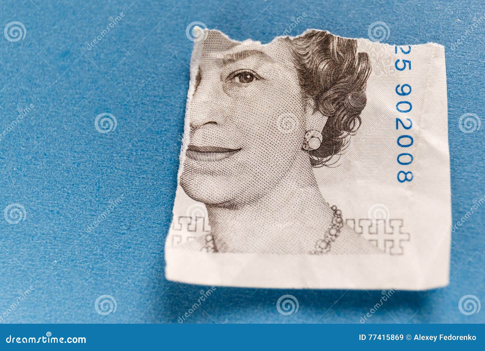 Old 5 Pounds Paper Note Torn Apart Editorial Stock Image - Image of ...