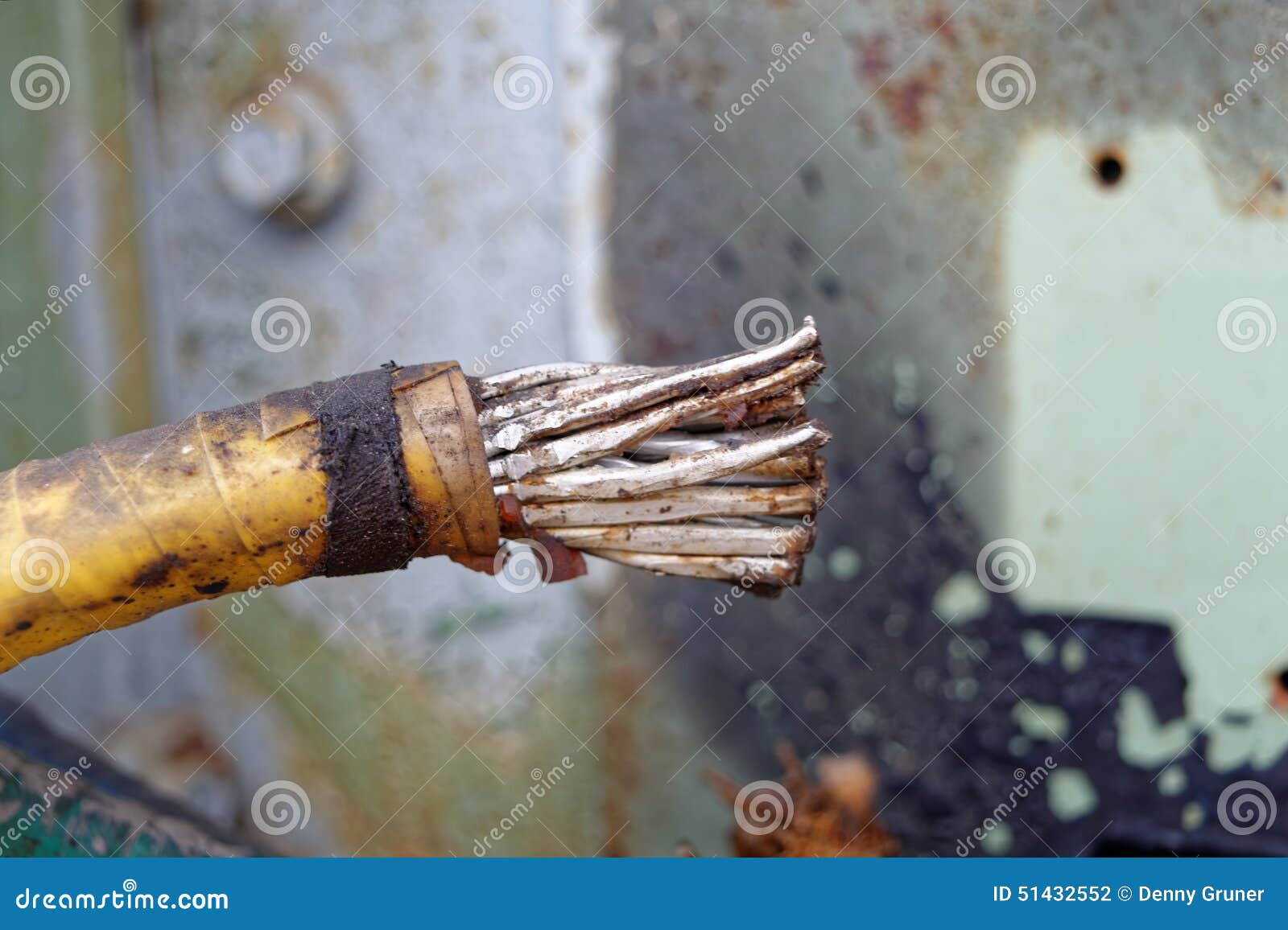 Old power cable stock photo. Image of industrial, electrical - 51432552