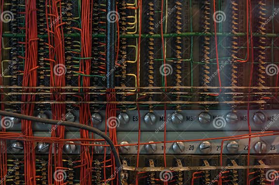 The Old Power Cables with Eyelet Terminal Stock Image - Image of ...
