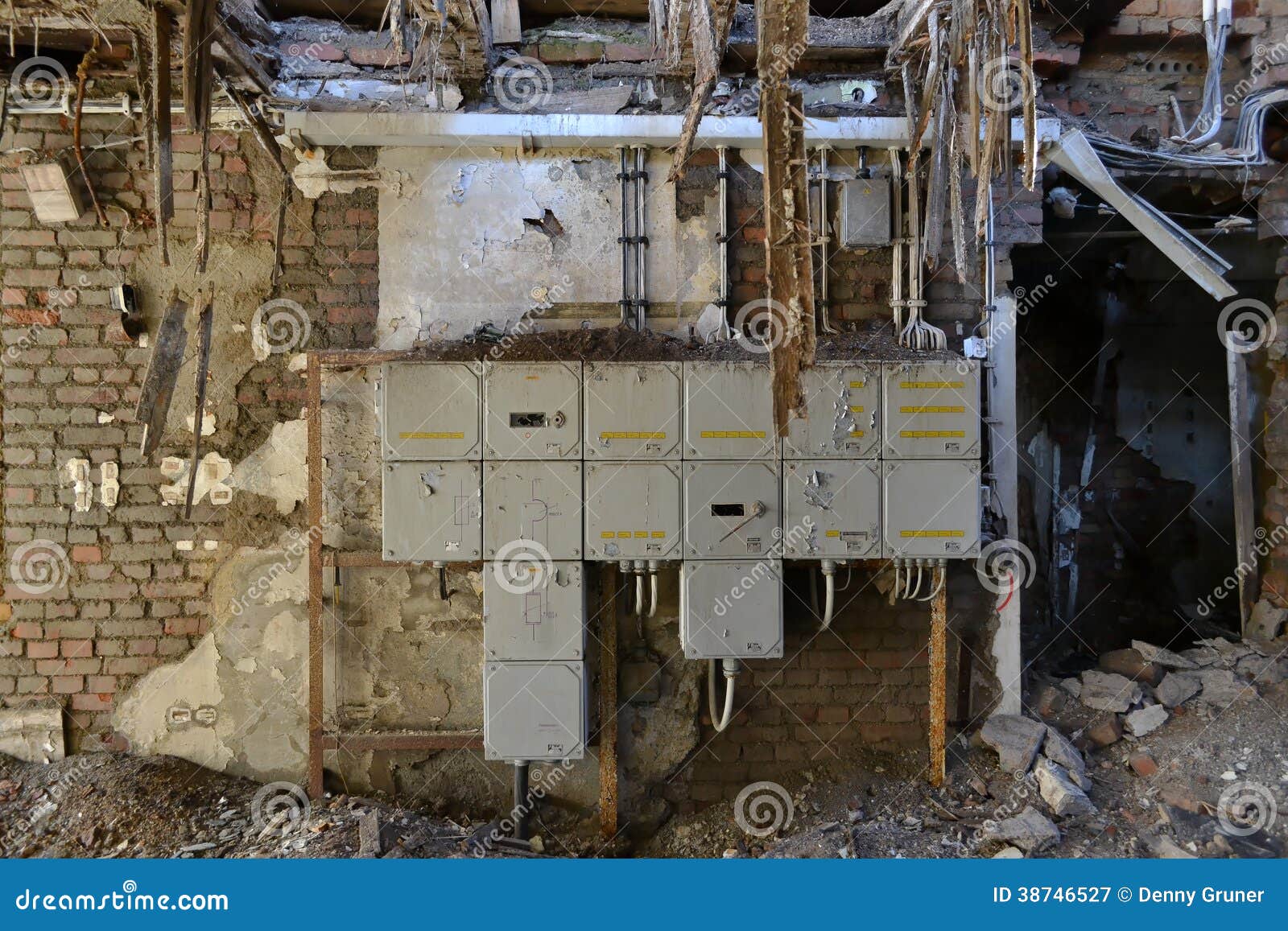 Old power distribution box stock image. Image of stream - 38746527