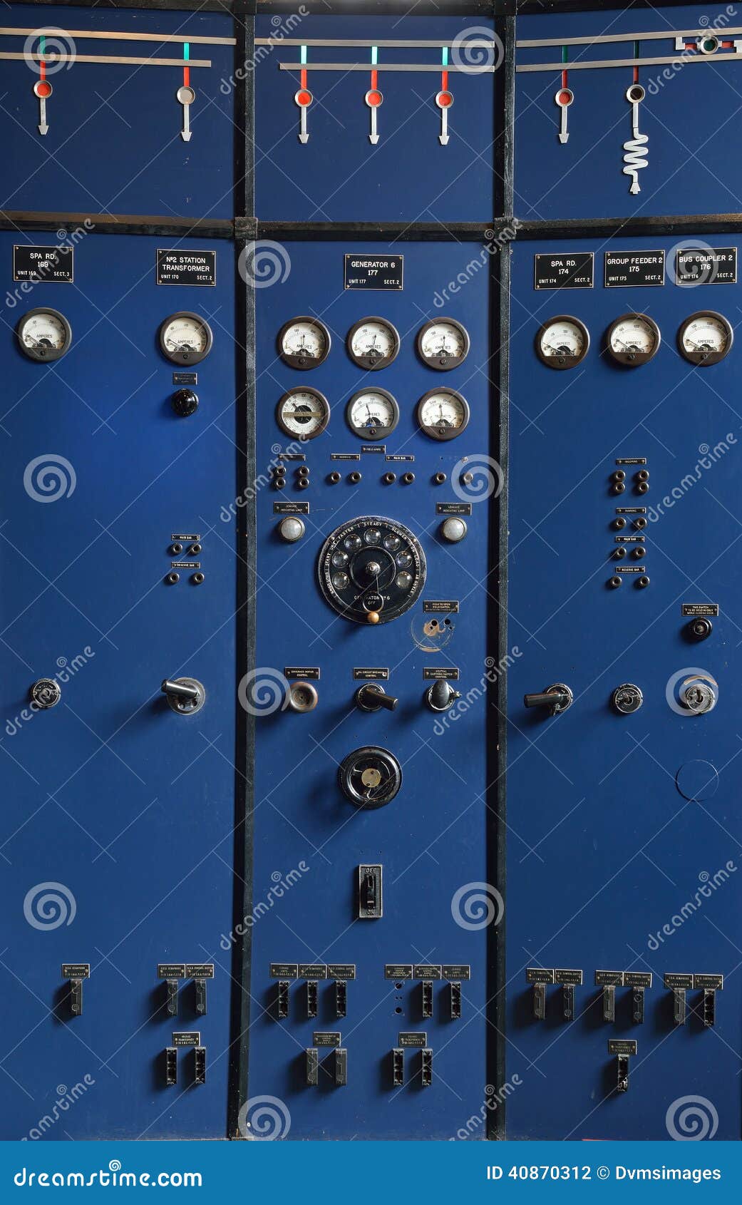 Old Power Generator Control Panel Stock Photo - Image of 1930s, panel ...