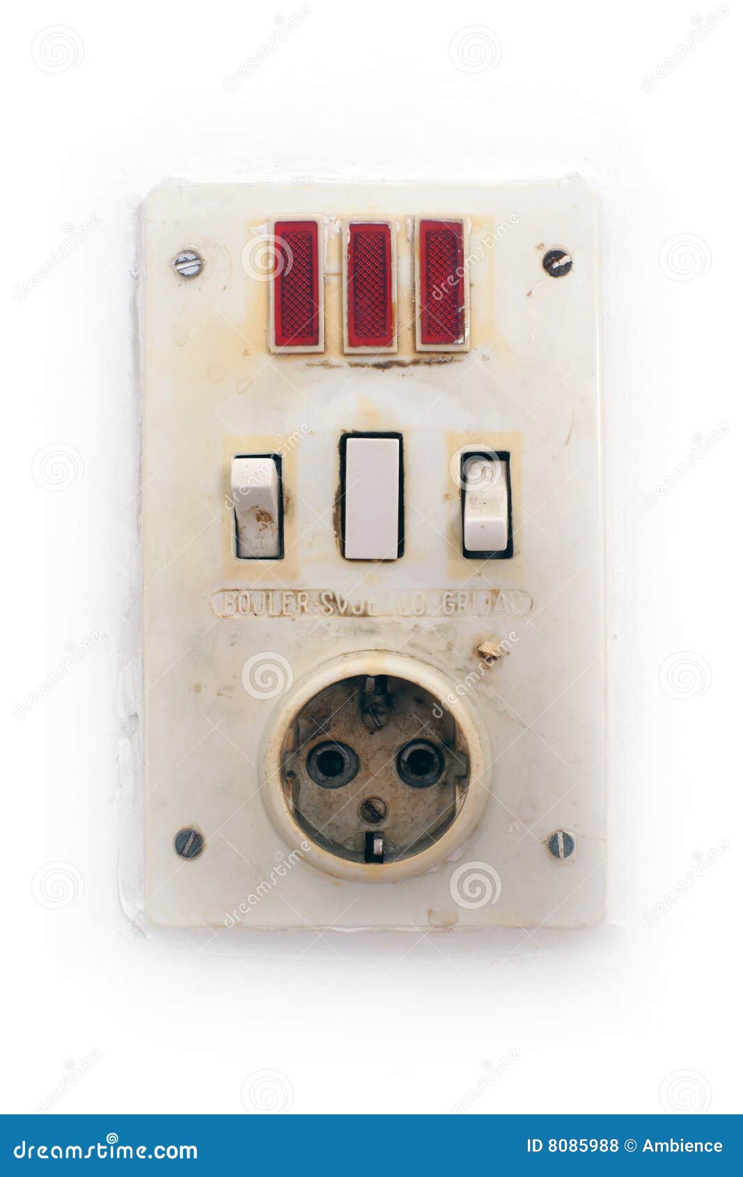 Old power outlet stock photo. Image of home, lamp, dirty - 8085988