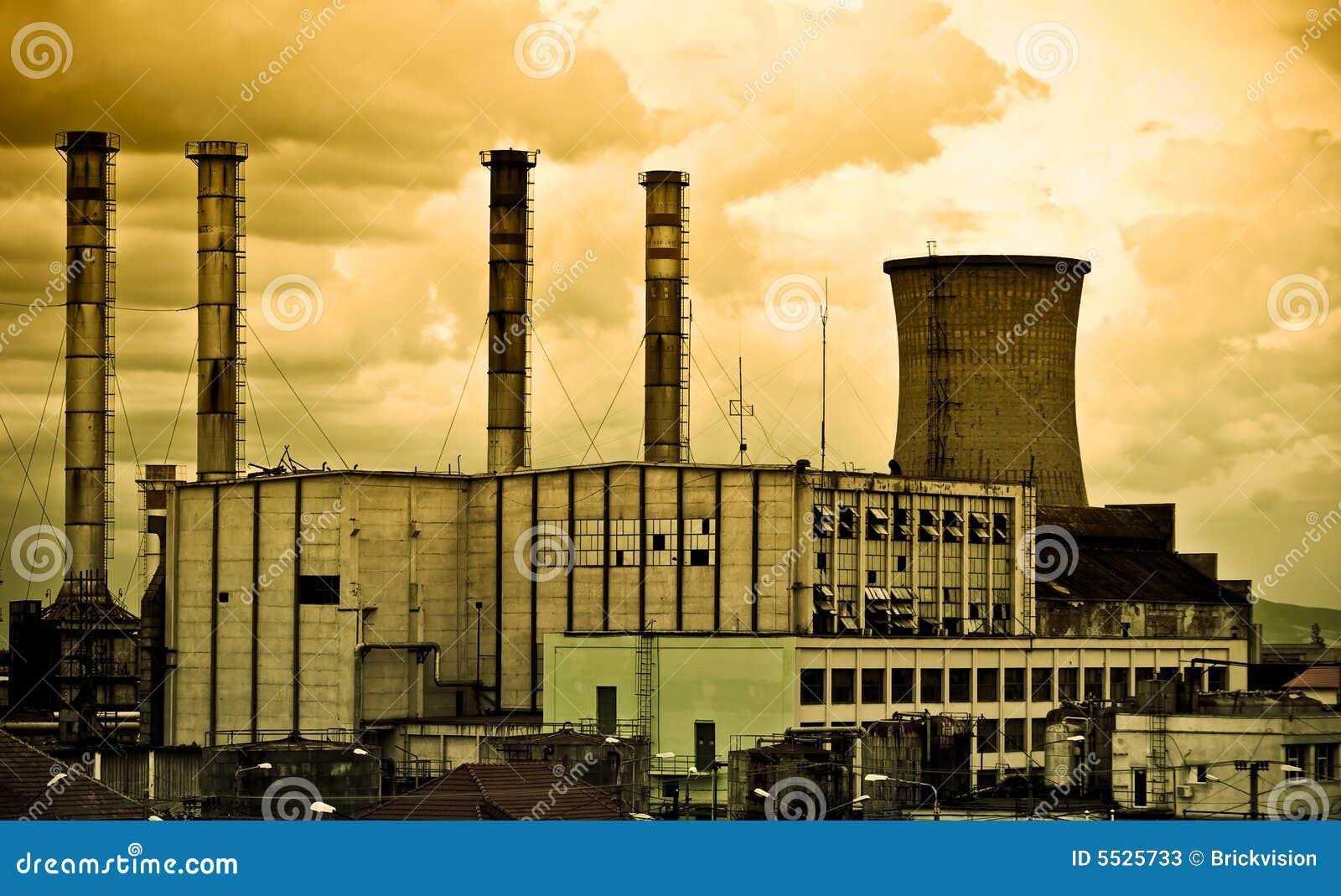 Old Power Plant stock image. Image of polution, steel - 5525733