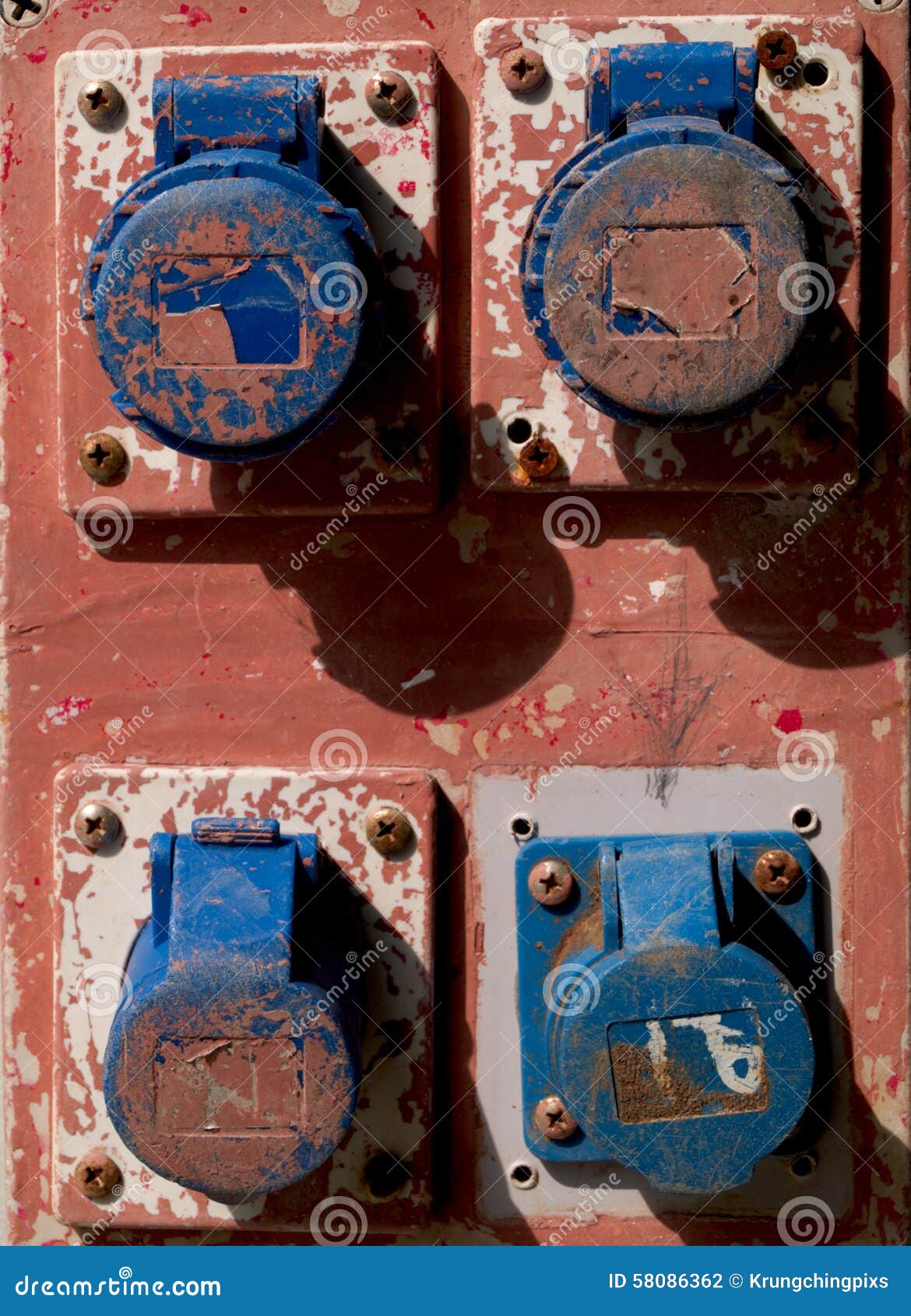 Old power plug stock photo. Image of electricity, socket - 58086362