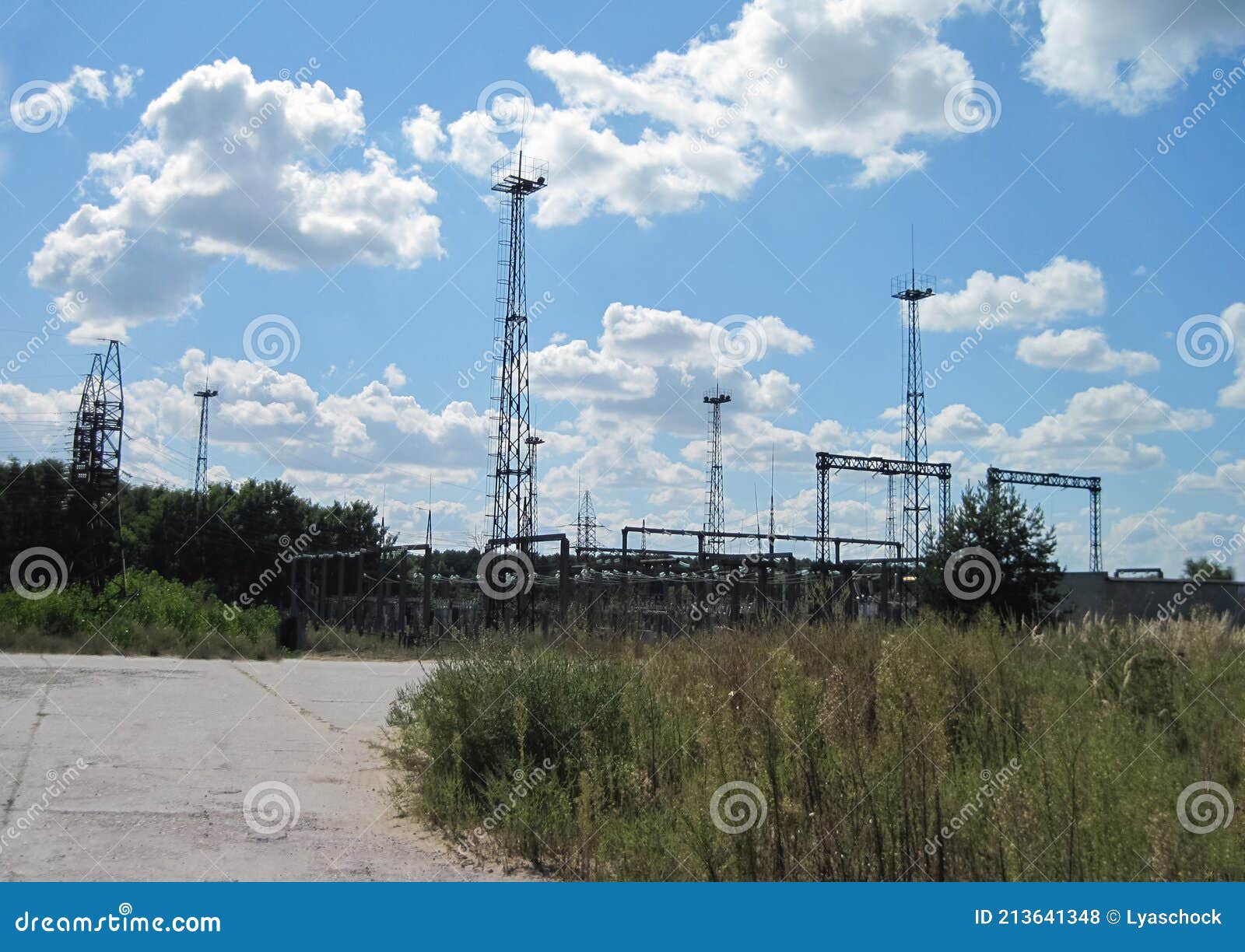 Old Power Substation. Electrical Equipment at the Substation Stock ...