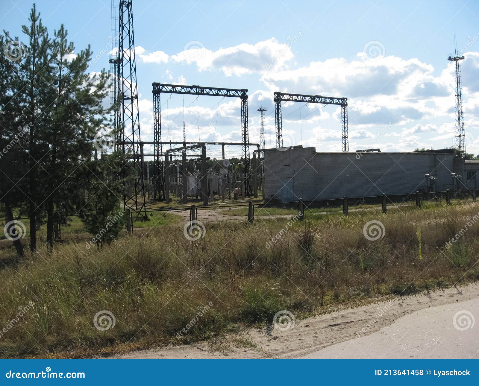 Old Power Substation. Electrical Equipment at the Substation Stock ...