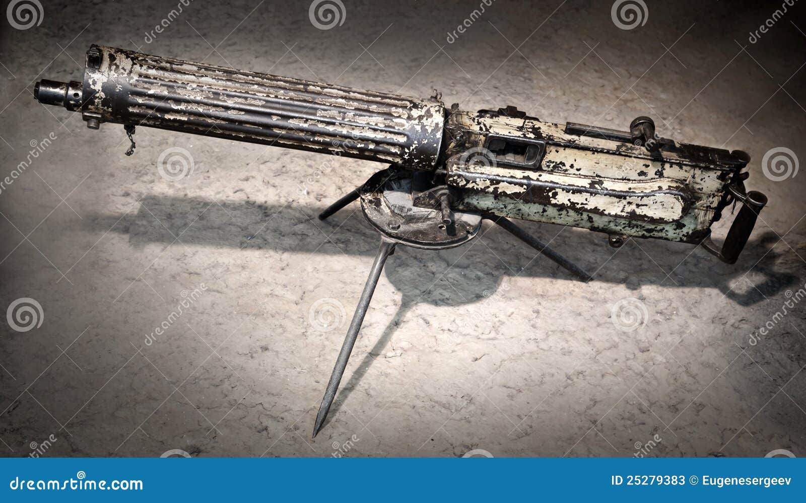 Old Powerful machine Gun stock image. Image of projectile - 25279383