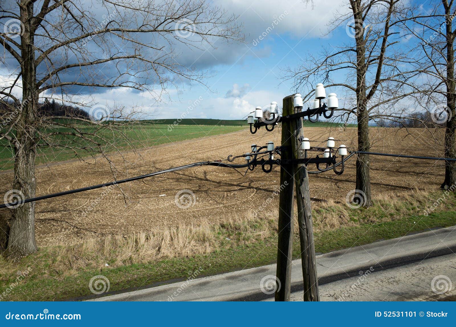 Old powerline stock image. Image of rural, small, ruined - 52531101