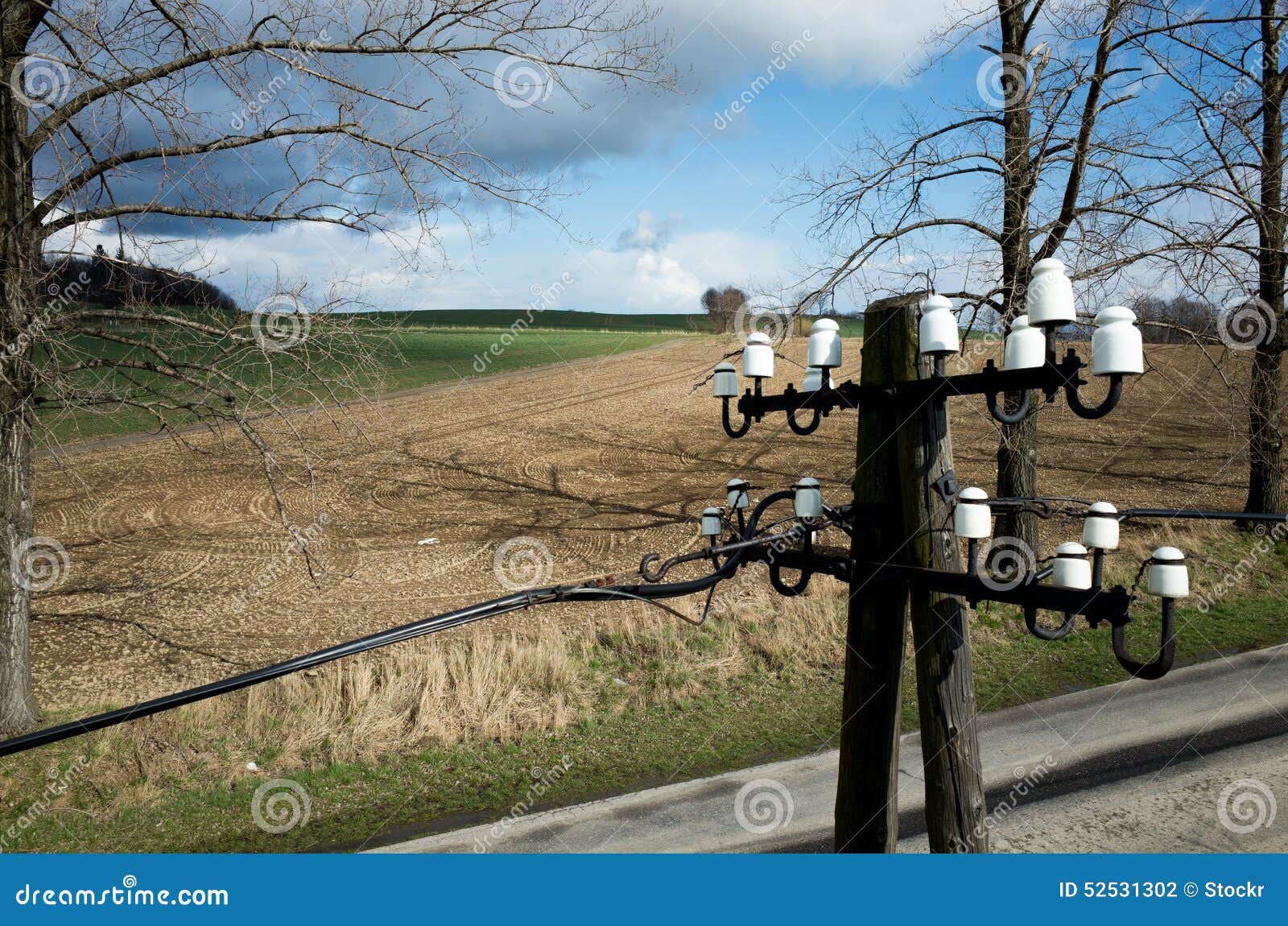Old powerline stock photo. Image of energy, deliver, distribute - 52531302