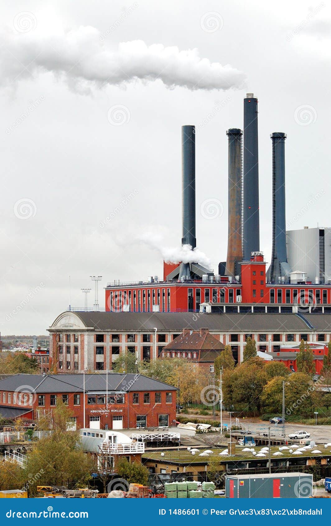 Danish Power Plant With Denmark Flag Stock Image | CartoonDealer.com ...