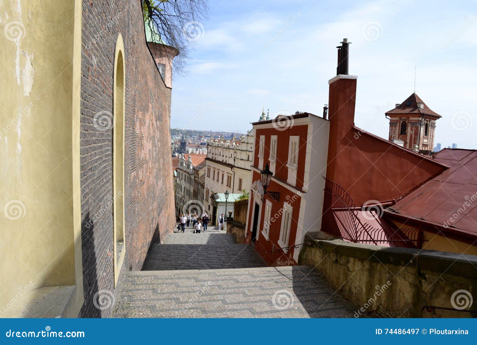 Old Prague castle steps editorial photography. Image of city - 74486497