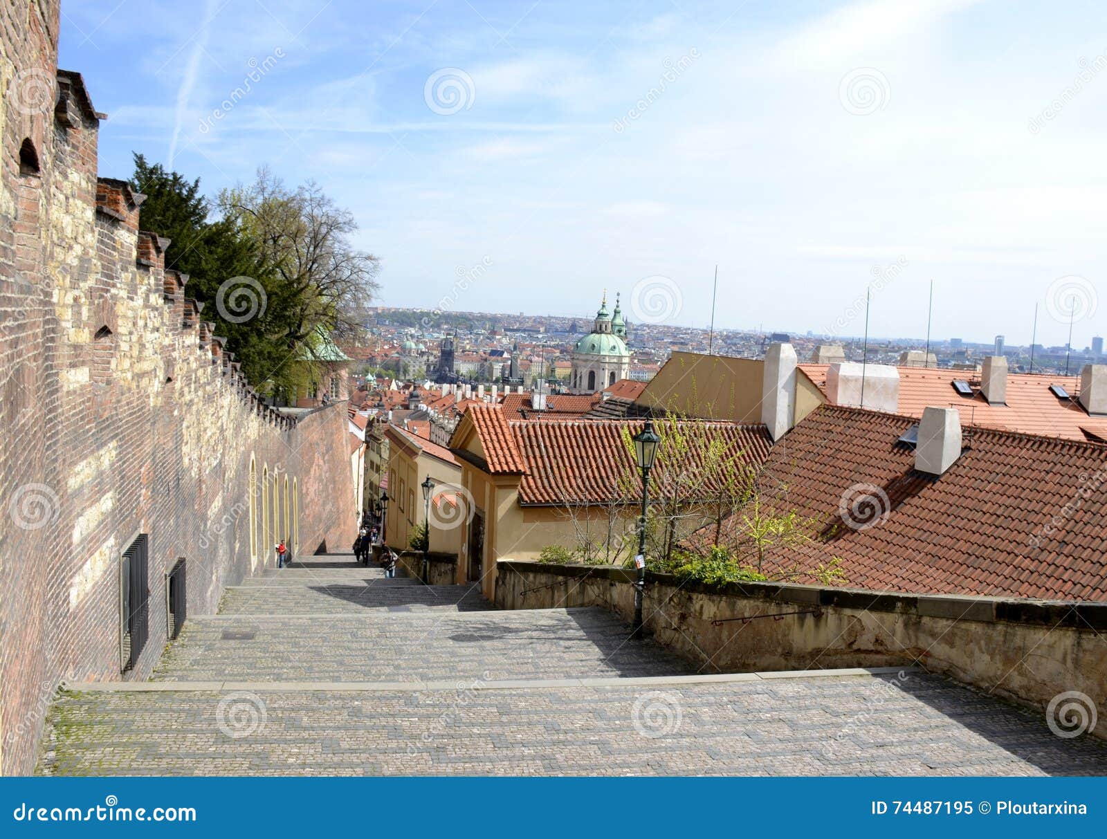 Old Prague castle steps stock image. Image of famous - 74487195