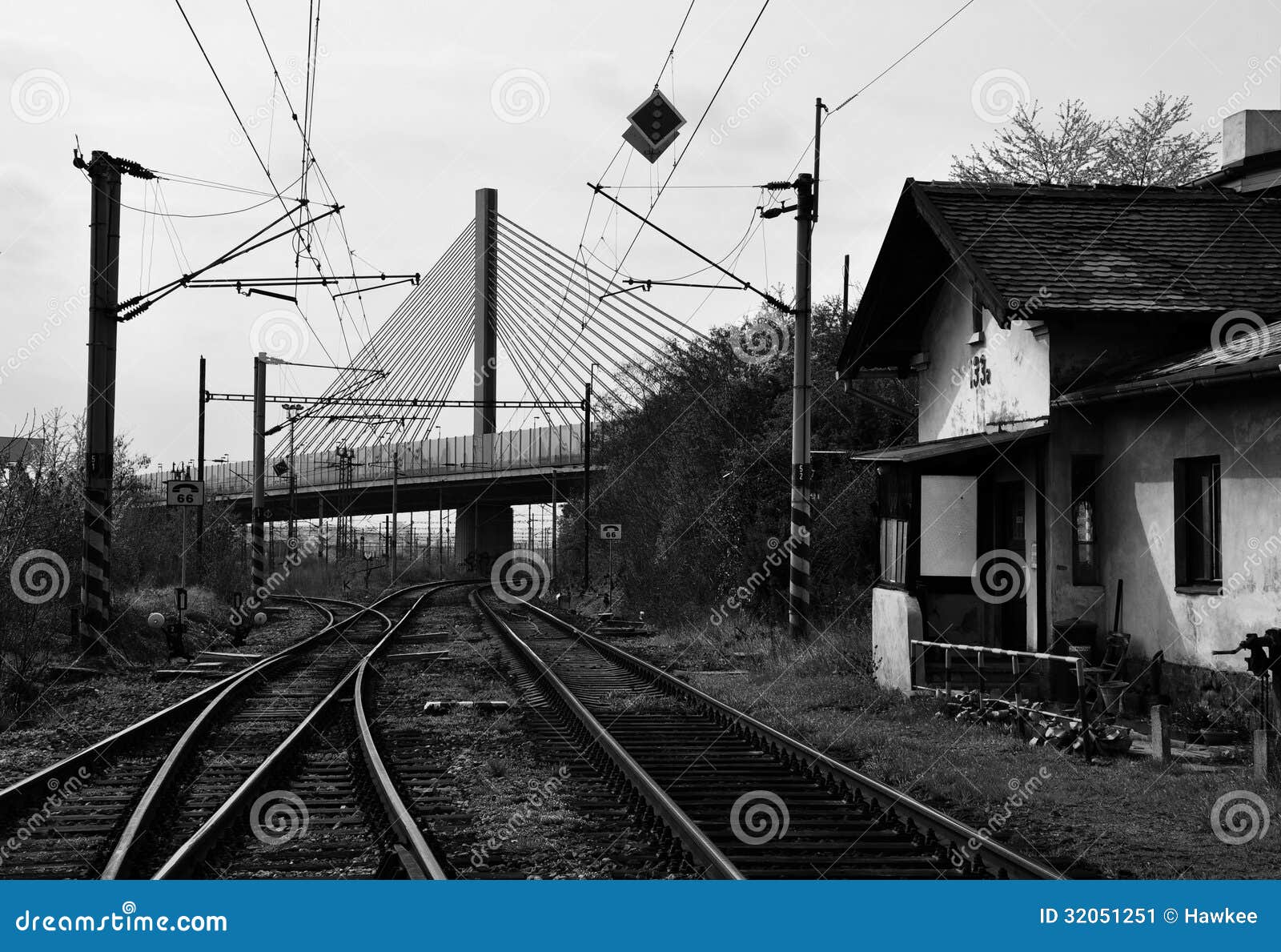 Old Prague Train Station Under the Bridge Stock Image - Image of bridge ...