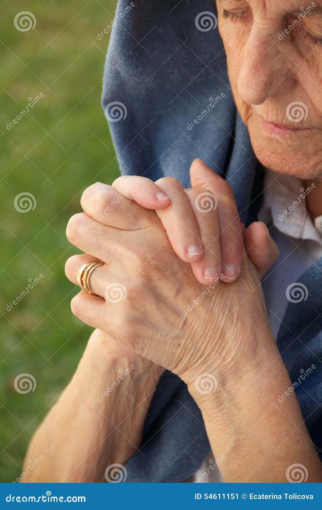 Old praying woman stock image. Image of senior, covered - 54611151
