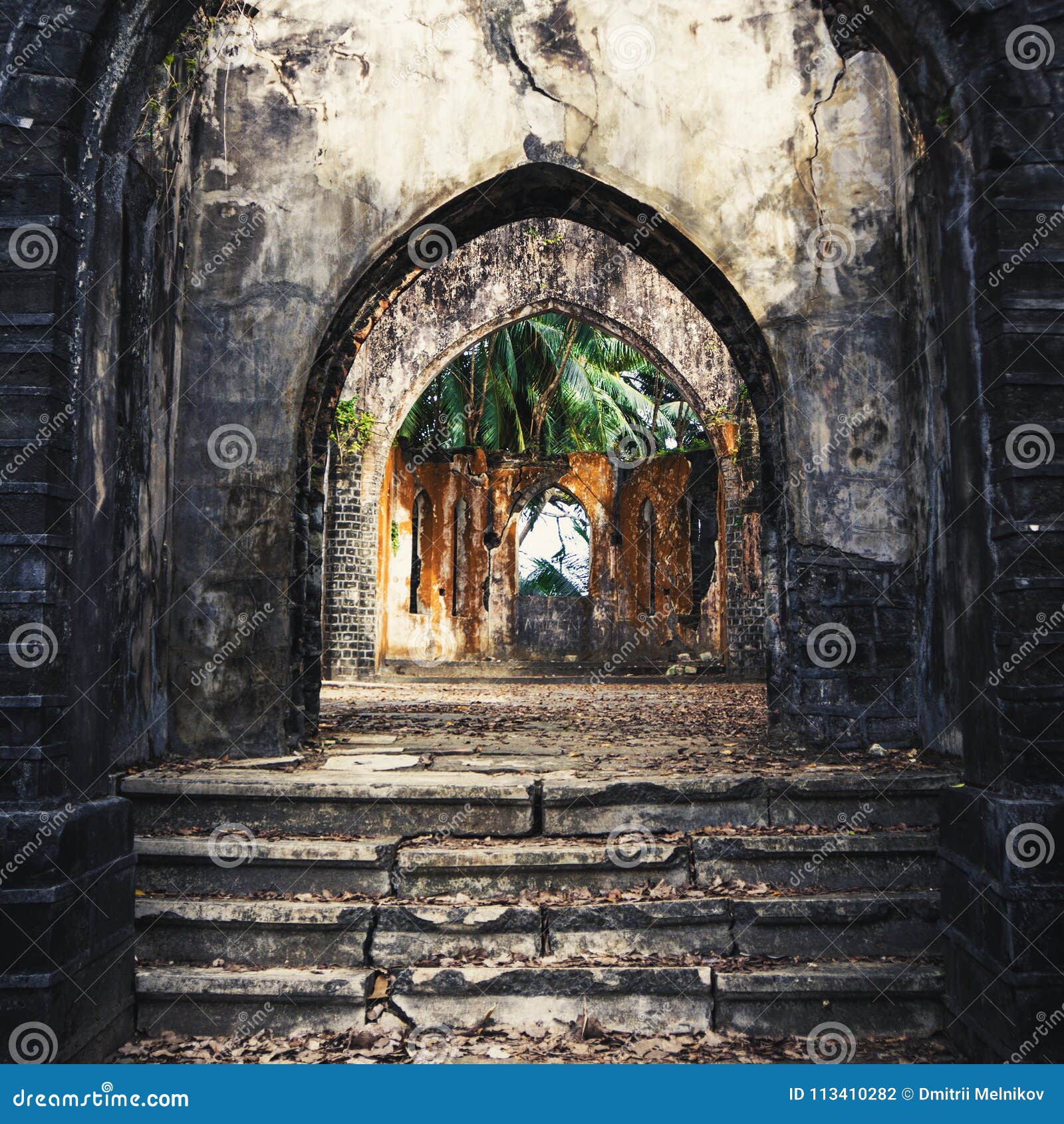Old Presbyterian Church Ruins Ross Island, Port Blair Stock Photo ... Old Presbyterian Church Ruins Ross Island, Port Blair Stock Photo ...