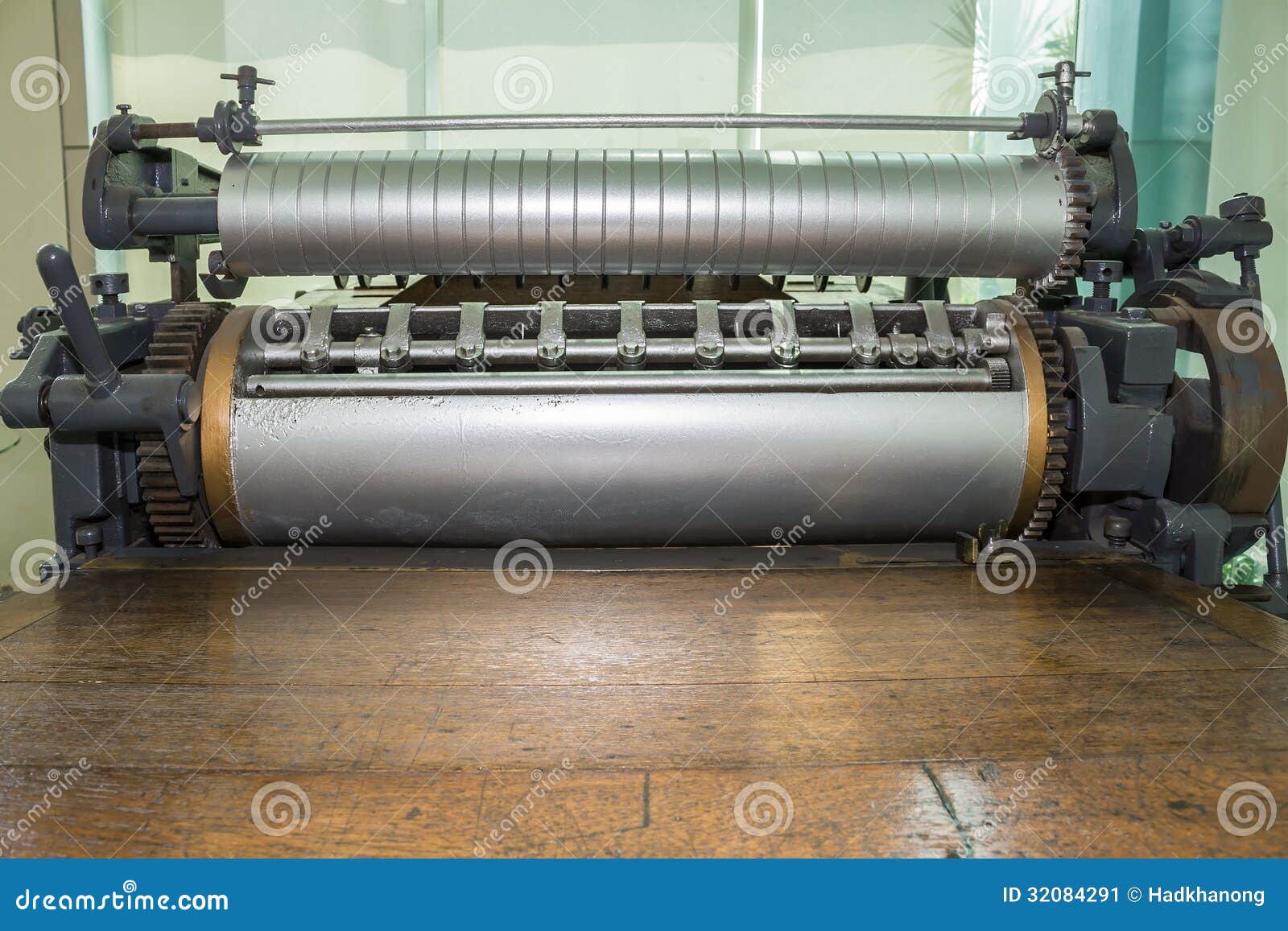 Old press machine stock image. Image of ancient, paper - 32084291