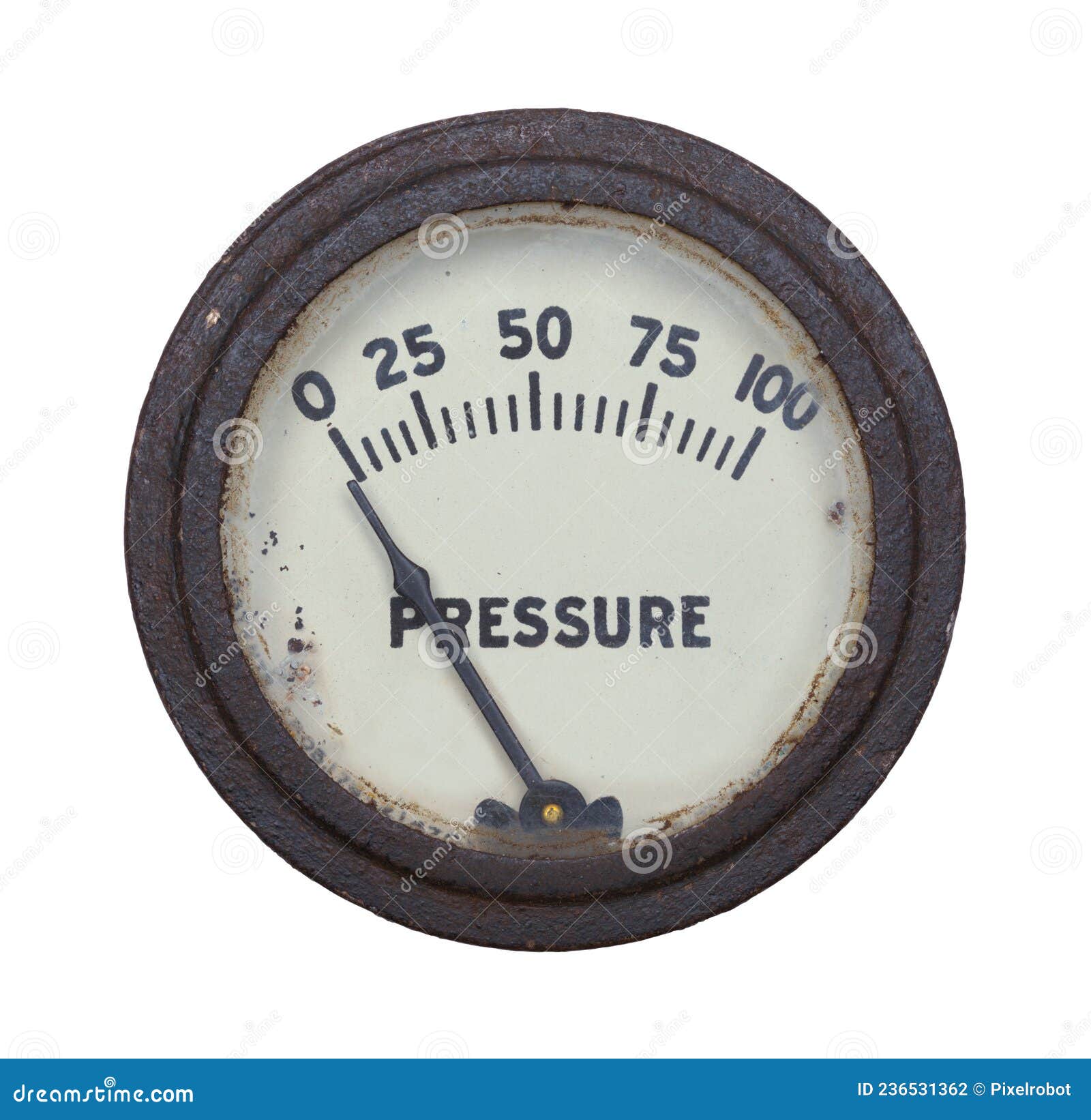 Old Pressure Gauge stock photo. Image of retro, meter - 236531362
