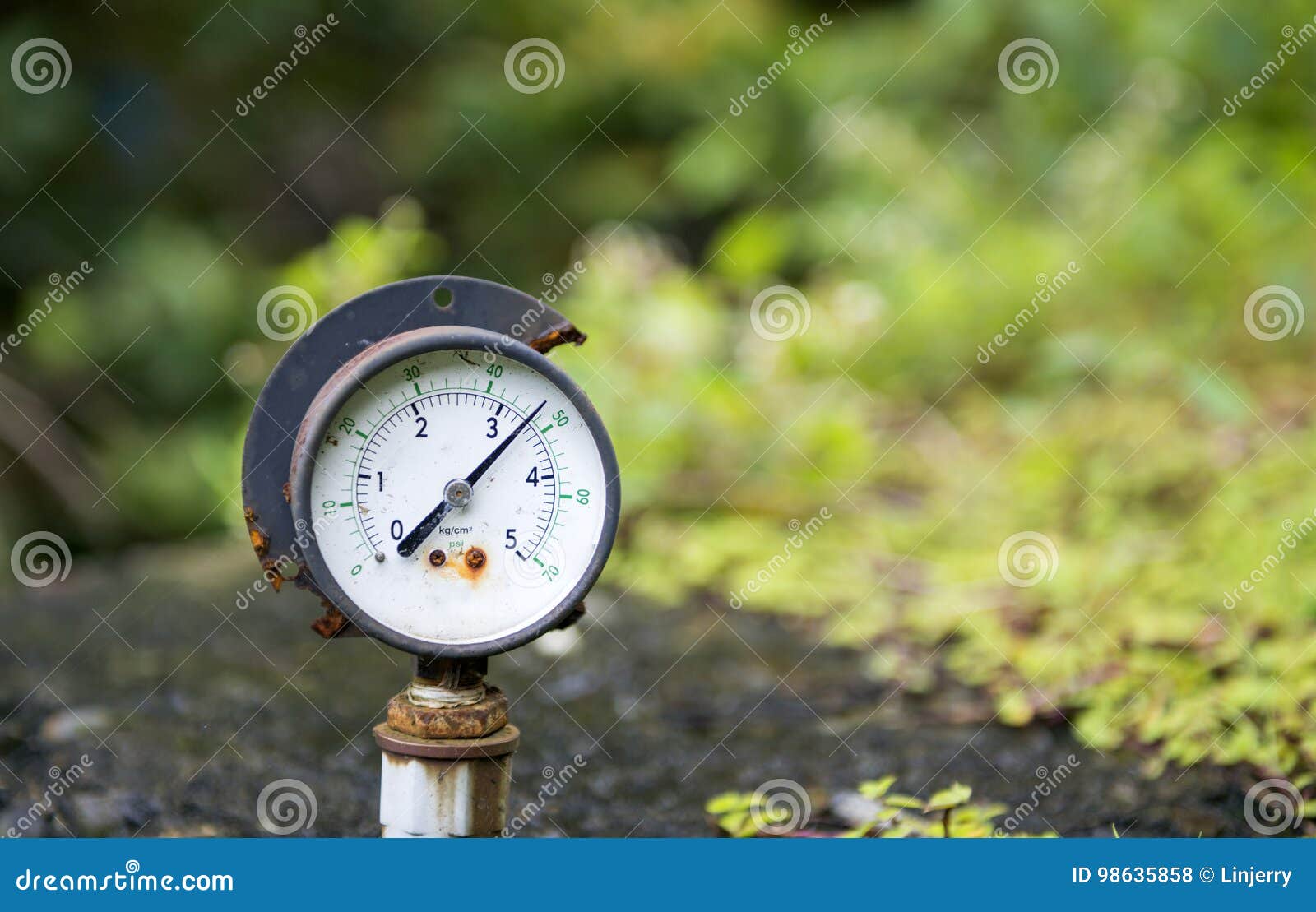 Old Pressure Gauge with Rusty Stock Photo - Image of detail, accuracy ...