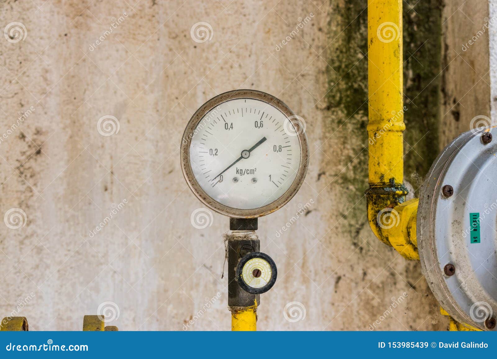 Old Pressure Indicator in Factory Stock Image - Image of pipe ...