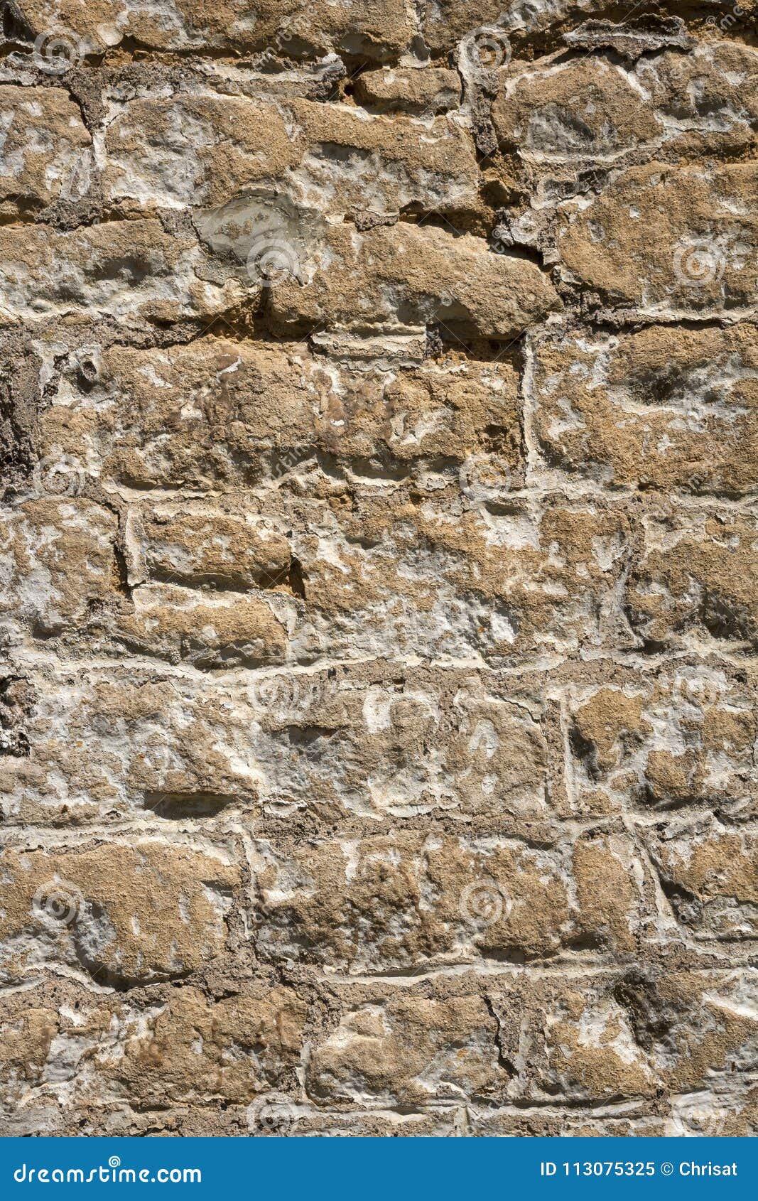 Old Weathered Exterior Stone Wall Construction Full Frame Background ...