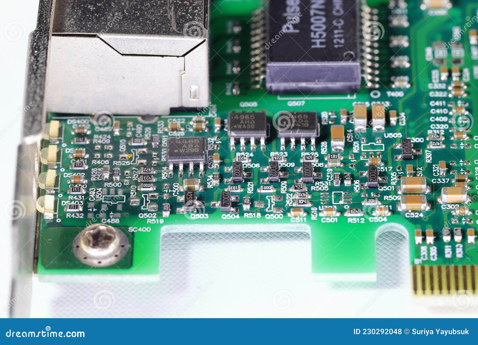 Old Printed Circuit Board with Many Electrical Components Stock Photo ... Old Printed Circuit Board with Many Electrical Components Stock Photo ...