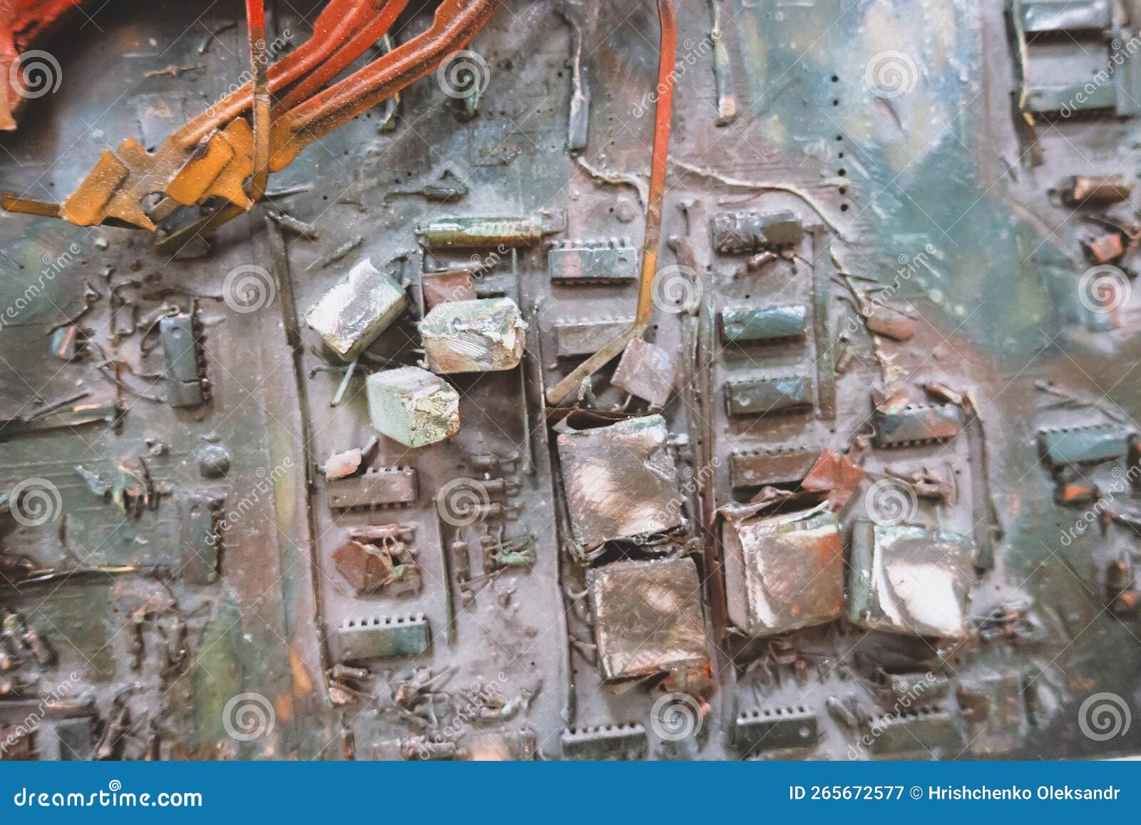 Old Printed Circuit Board with Microcircuits and Parts Stock Image ... Old Printed Circuit Board with Microcircuits and Parts Stock Image ...