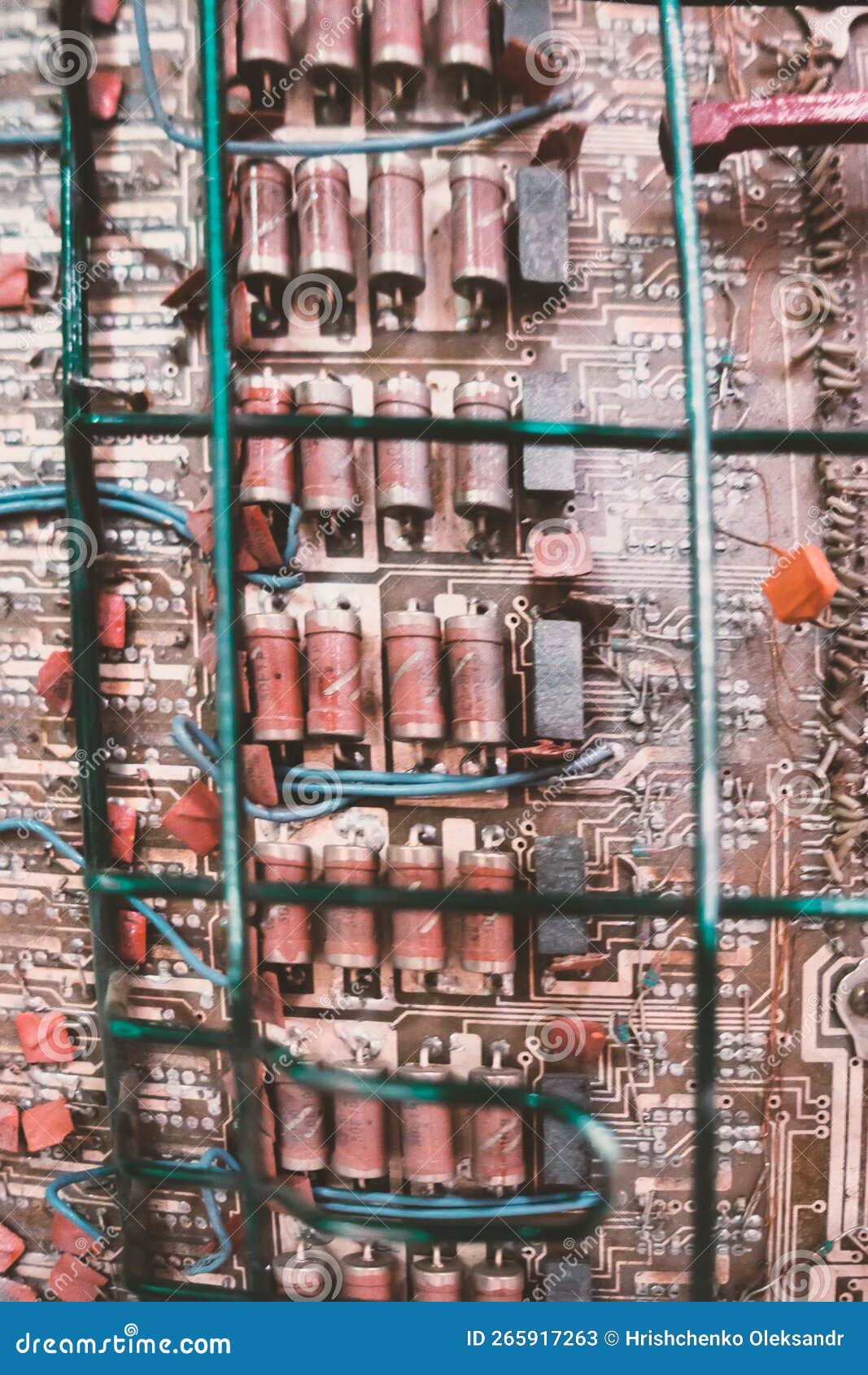 Old Printed Circuit Board with Microcircuits and Parts Stock Image ... Old Printed Circuit Board with Microcircuits and Parts Stock Image ...