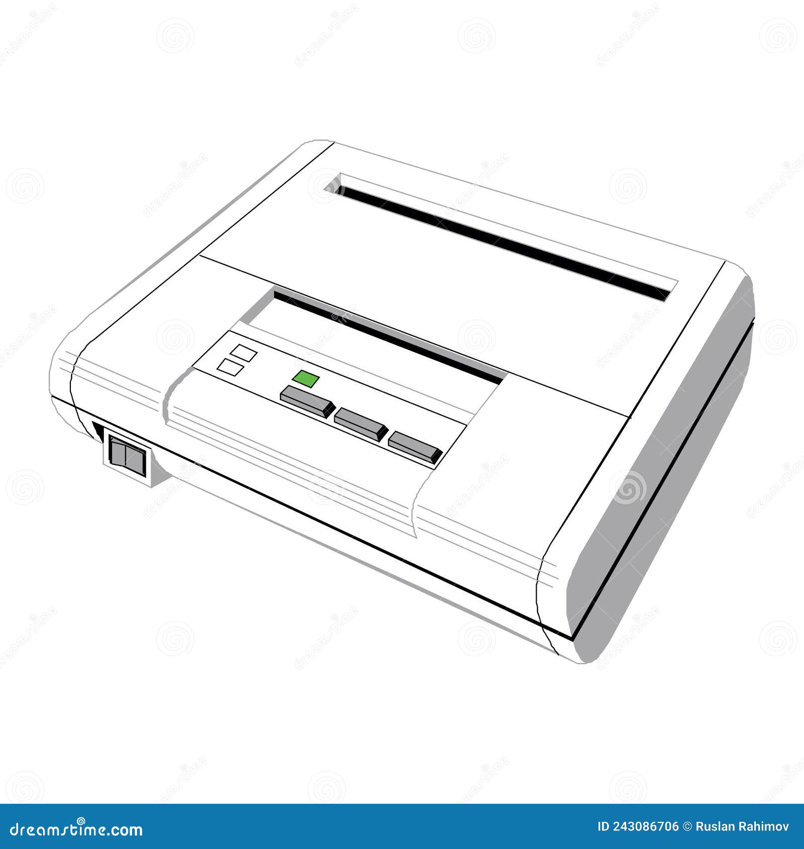 Old Printer Design, Vector Illustration Eps 10 on a White Background ...