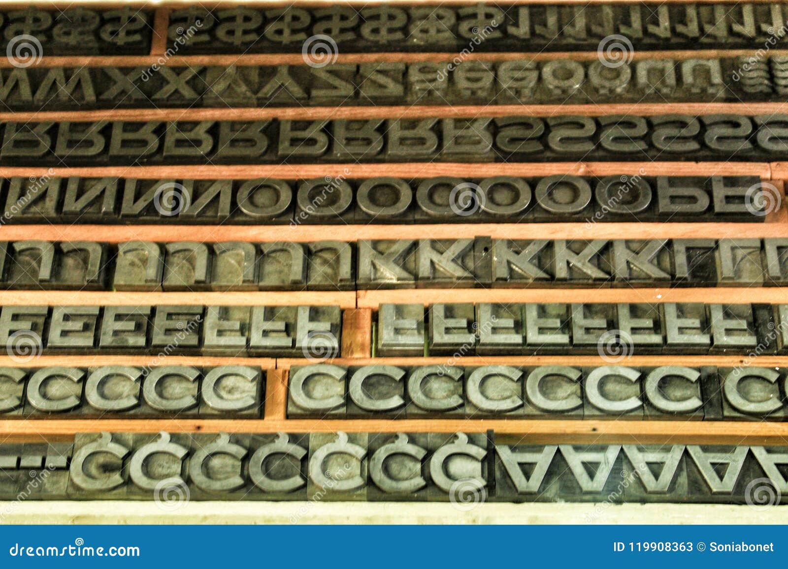 Old Printing Machine Letters Stock Image - Image of publishing, factory ...