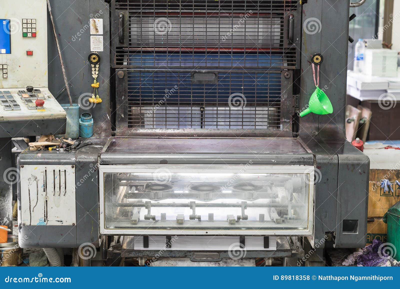Old printing machine stock photo. Image of finishing - 89818358